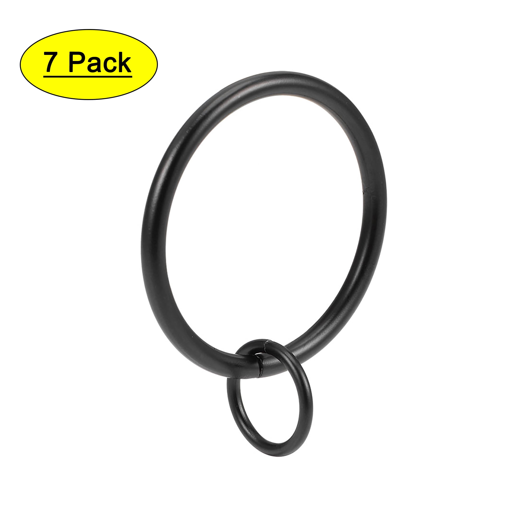 Uxcell Metal 37mm Inner Dia Black Curtain Rings 7 Pack - Walmart.com