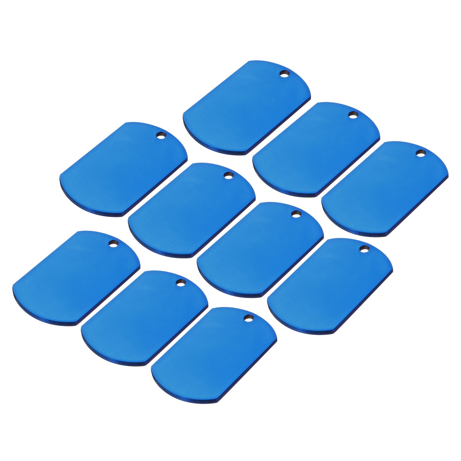 Uxcell Metal Blank Tags Stamping, 1.57"x0.94" Blue Blank Dog Tags DIY ...