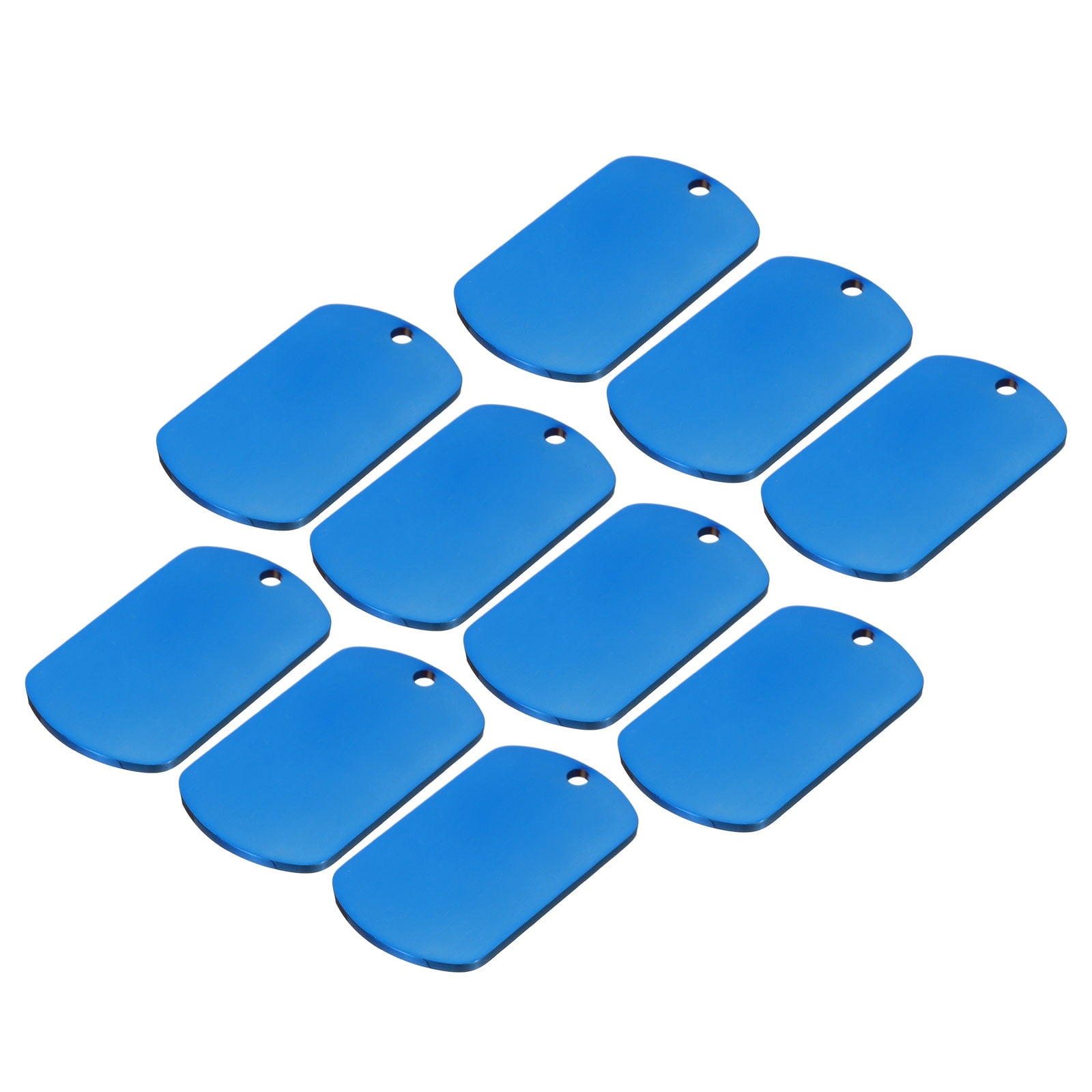 Uxcell Metal Blank Tags Stamping, 1.77"x1.02" Blue Blank Dog Tags DIY ...