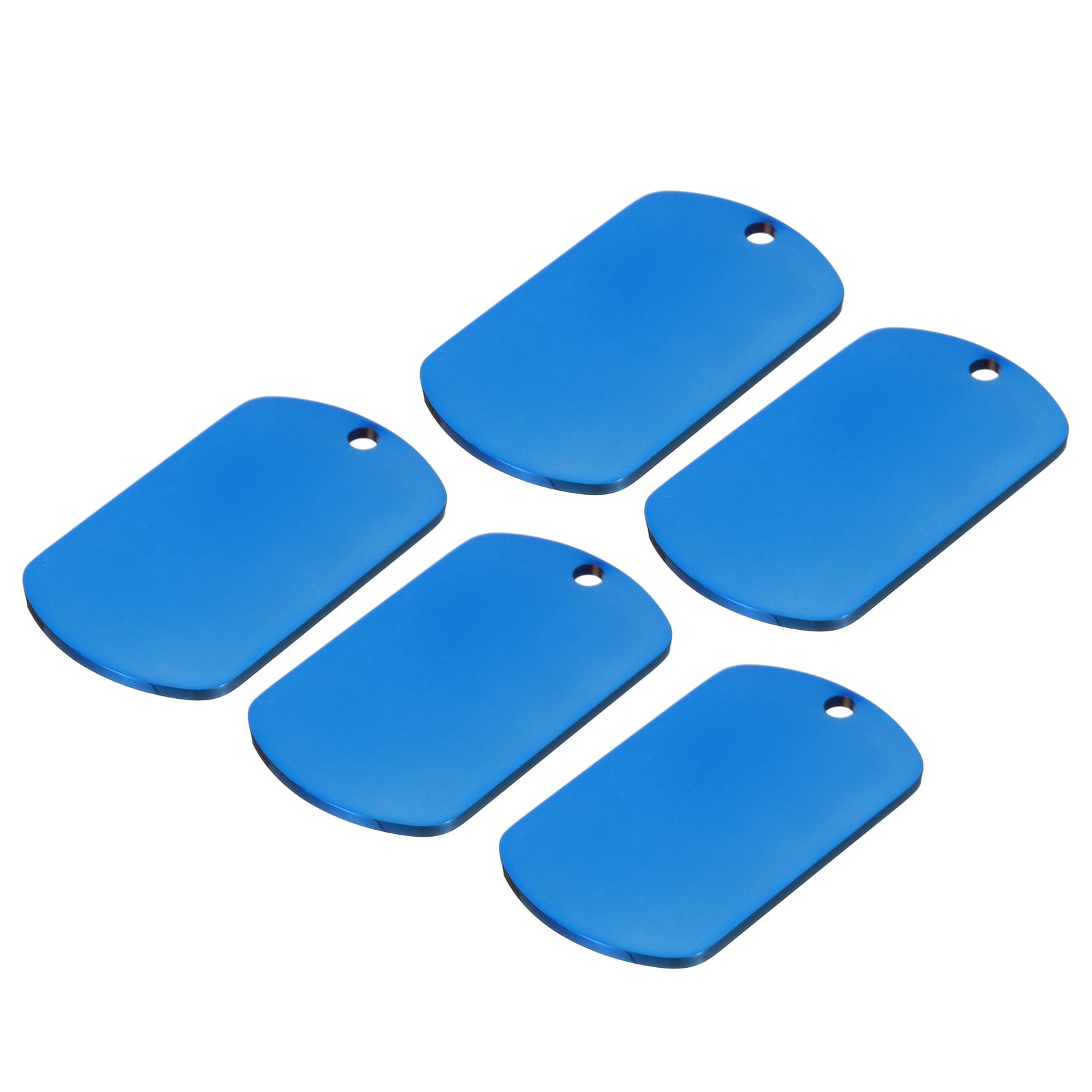 Uxcell Metal Blank Tags Stamping, 1.77"x1.02" Blue Blank Dog Tags DIY ...