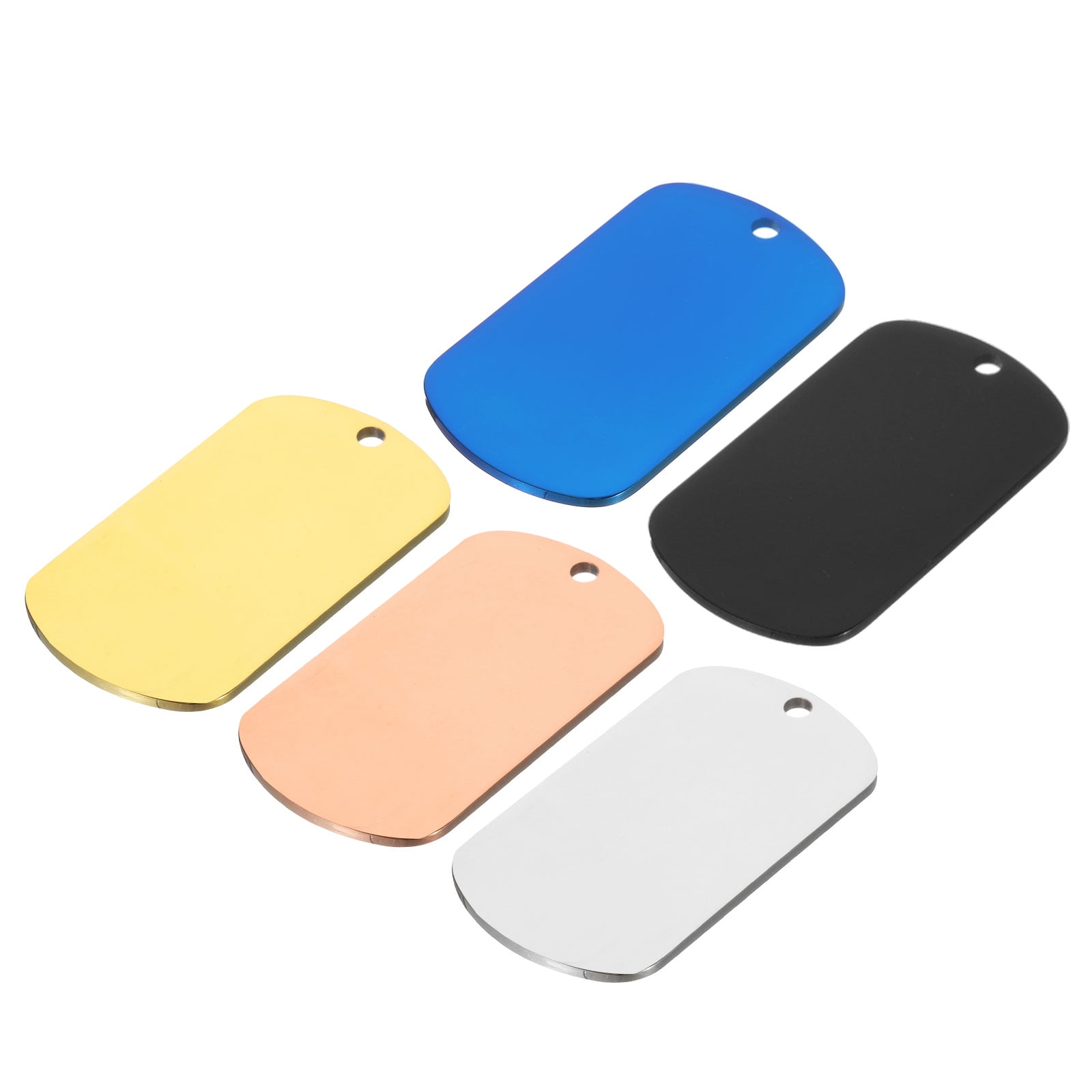 Uxcell Metal Blank Tags Stamping, 1.97"x1.1" Multicolored Blank Dog ...