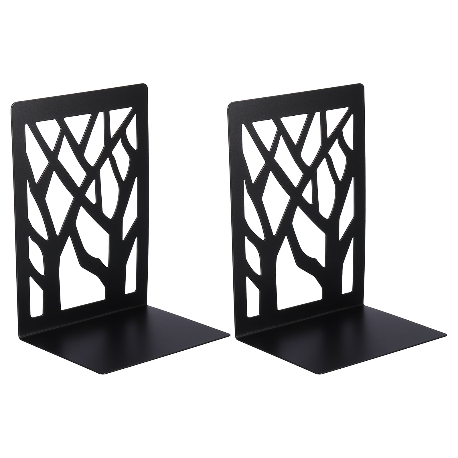 Uxcell Metal Book Ends, 1 Set Bookends for Shelves Non Slip Bookend ...