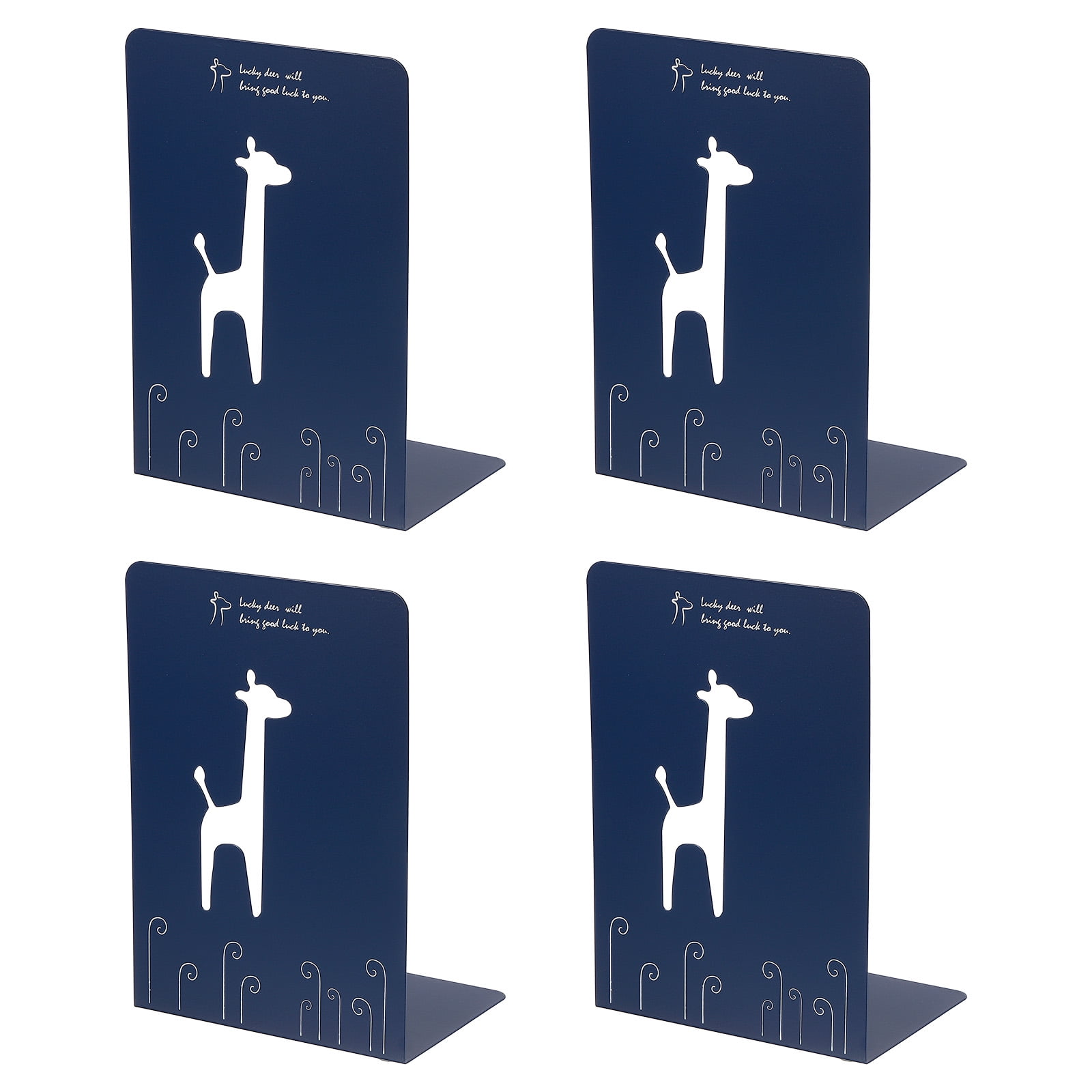 Uxcell Metal Bookend with Giraffe L Shape Design, 5.35''x3.74''x7.68 ...