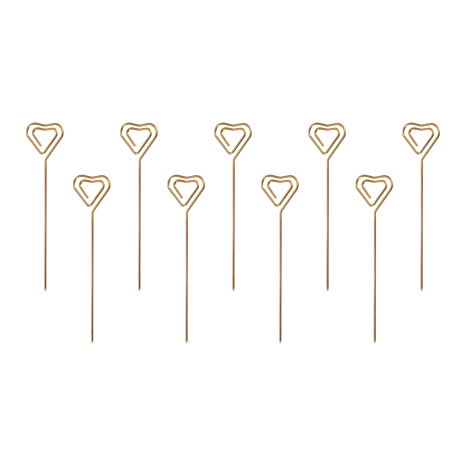 Uxcell Metal Cocktail Toothpicks Heart Shape Drink Picks Cocktail ...