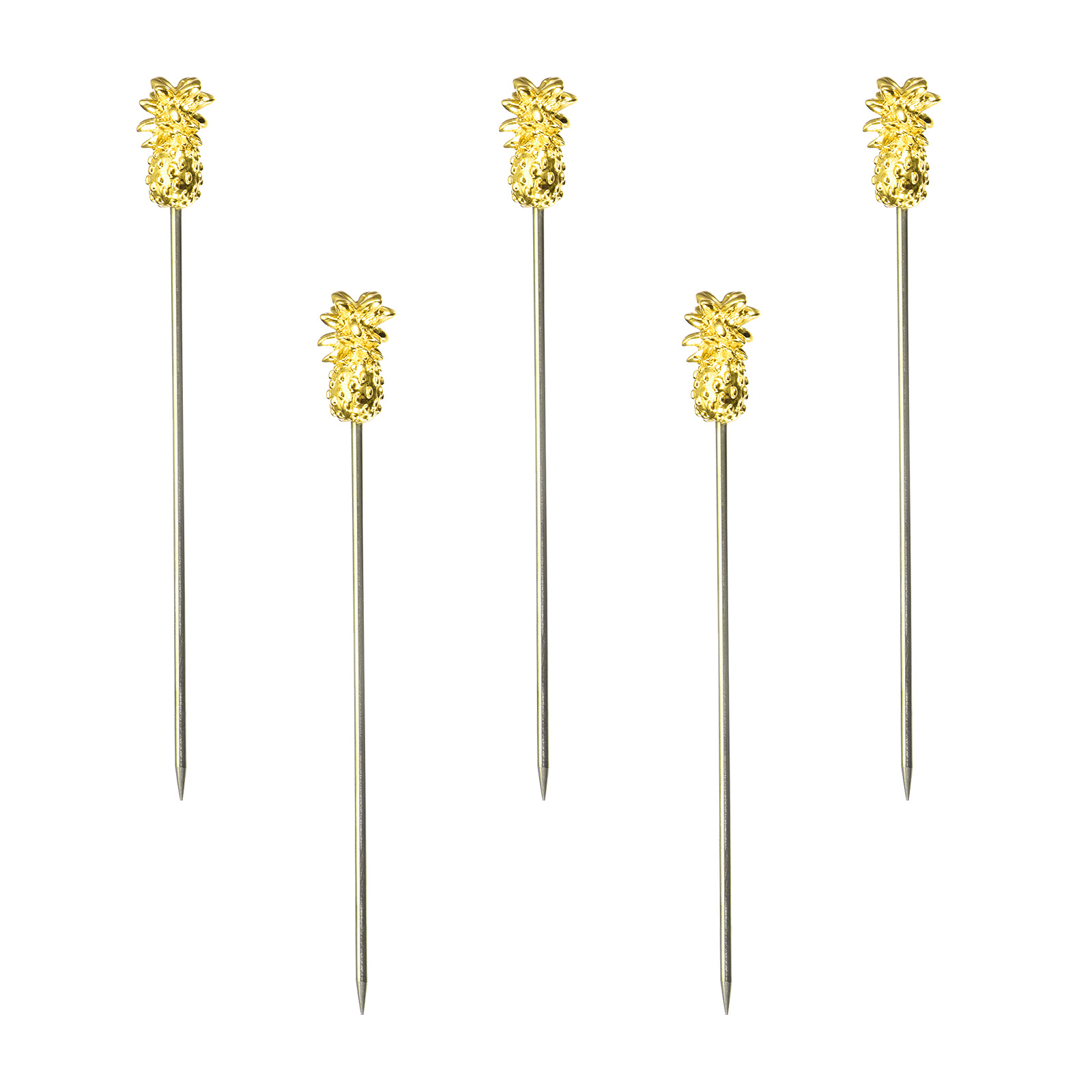 Uxcell Metal Cocktail Toothpicks Pineapple Drink Picks Cocktail Skewers ...
