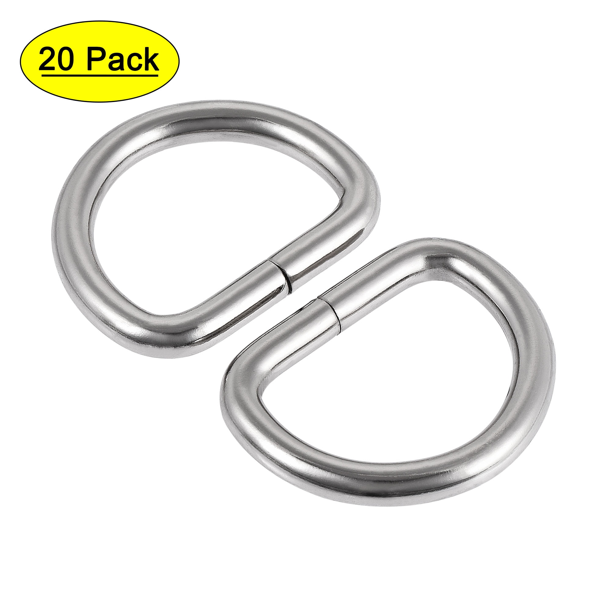 Uxcell Metal D Ring 0.98"Rings Buckle for Hardware Bags Belts Craft DIY ...
