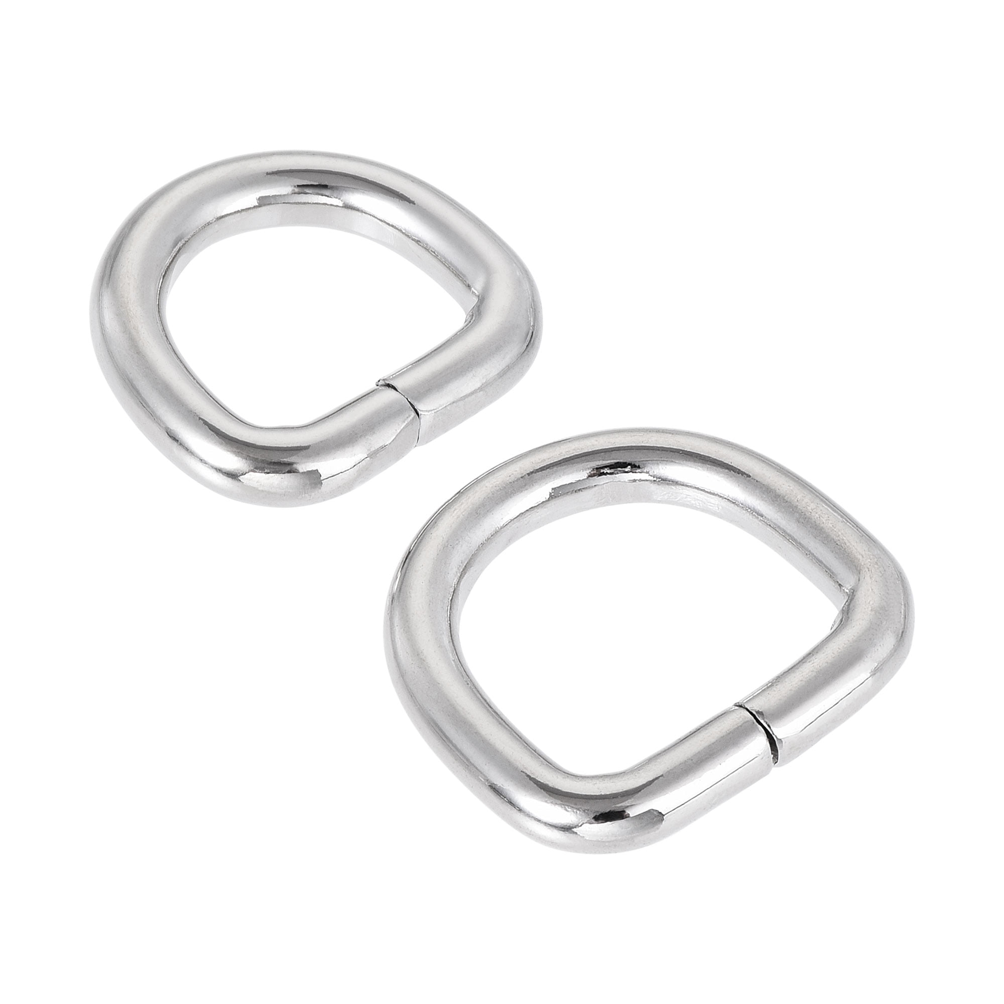 Uxcell Metal D Ring 16mm 20mm D-Rings Buckle Silver Tone, Total 12 Pack ...