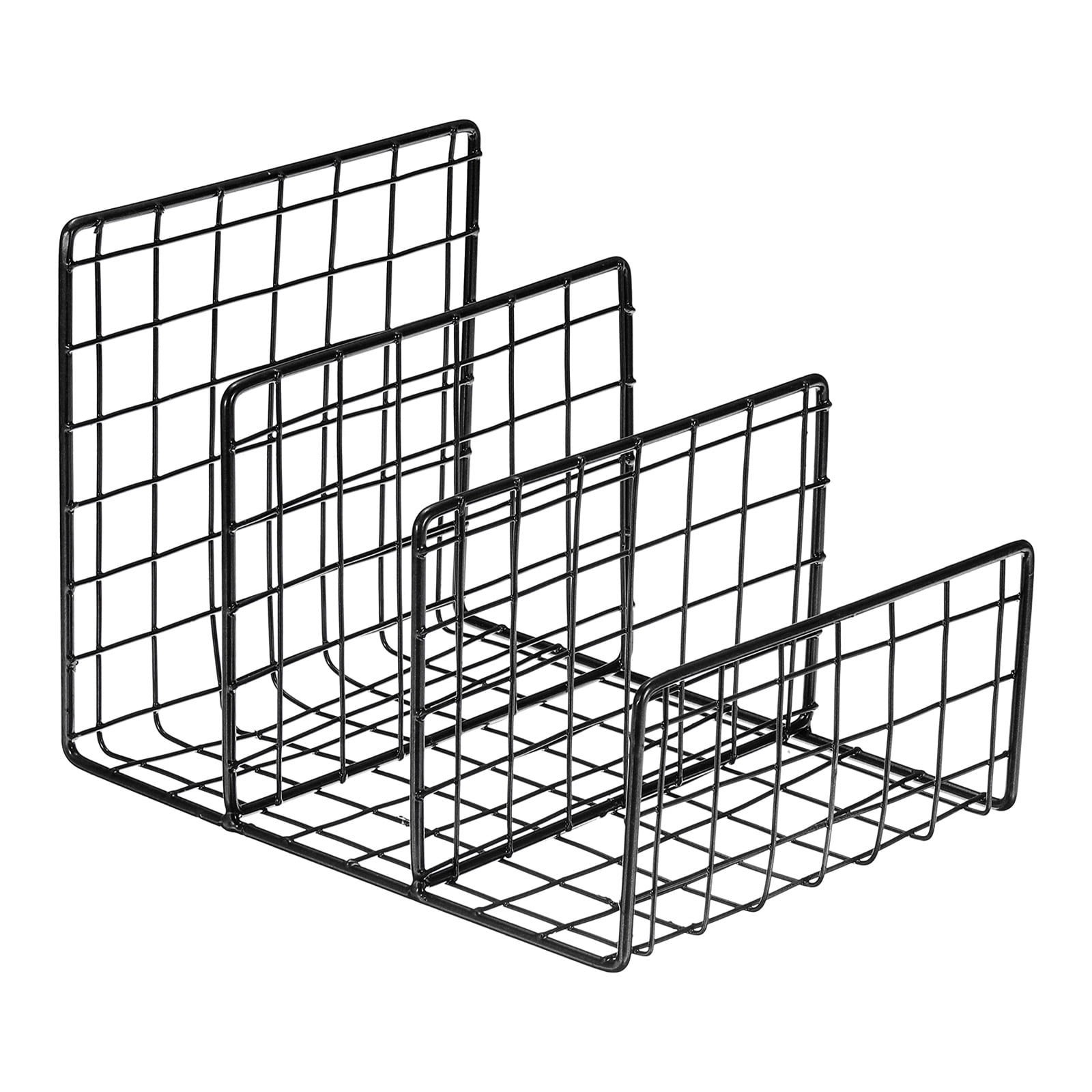 Uxcell Metal Display Book Newspaper File Organizer, 9.45'' x 7.08'' x 7 ...