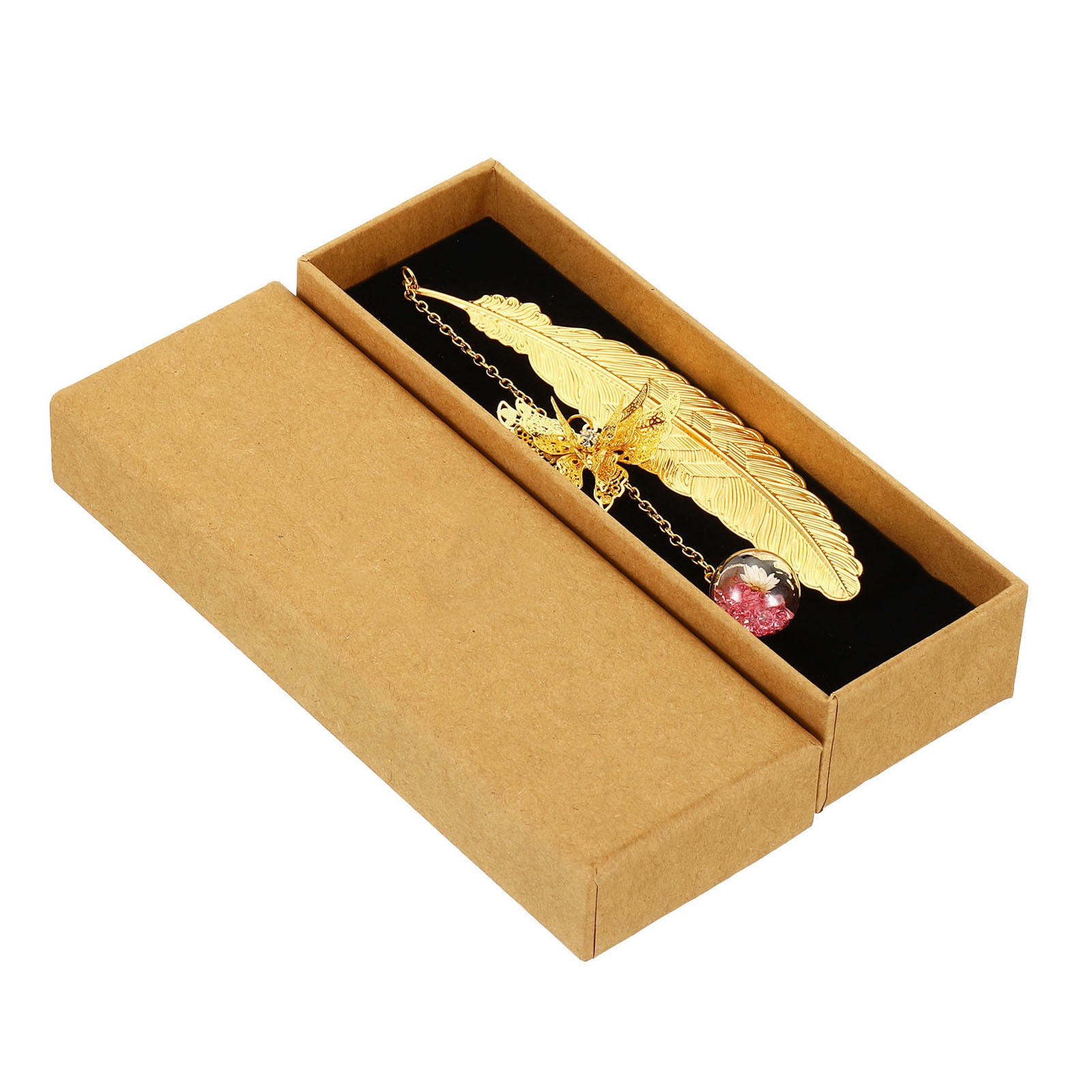 Uxcell Metal Feather Bookmark Butterfly Book Marks Page Markers ...