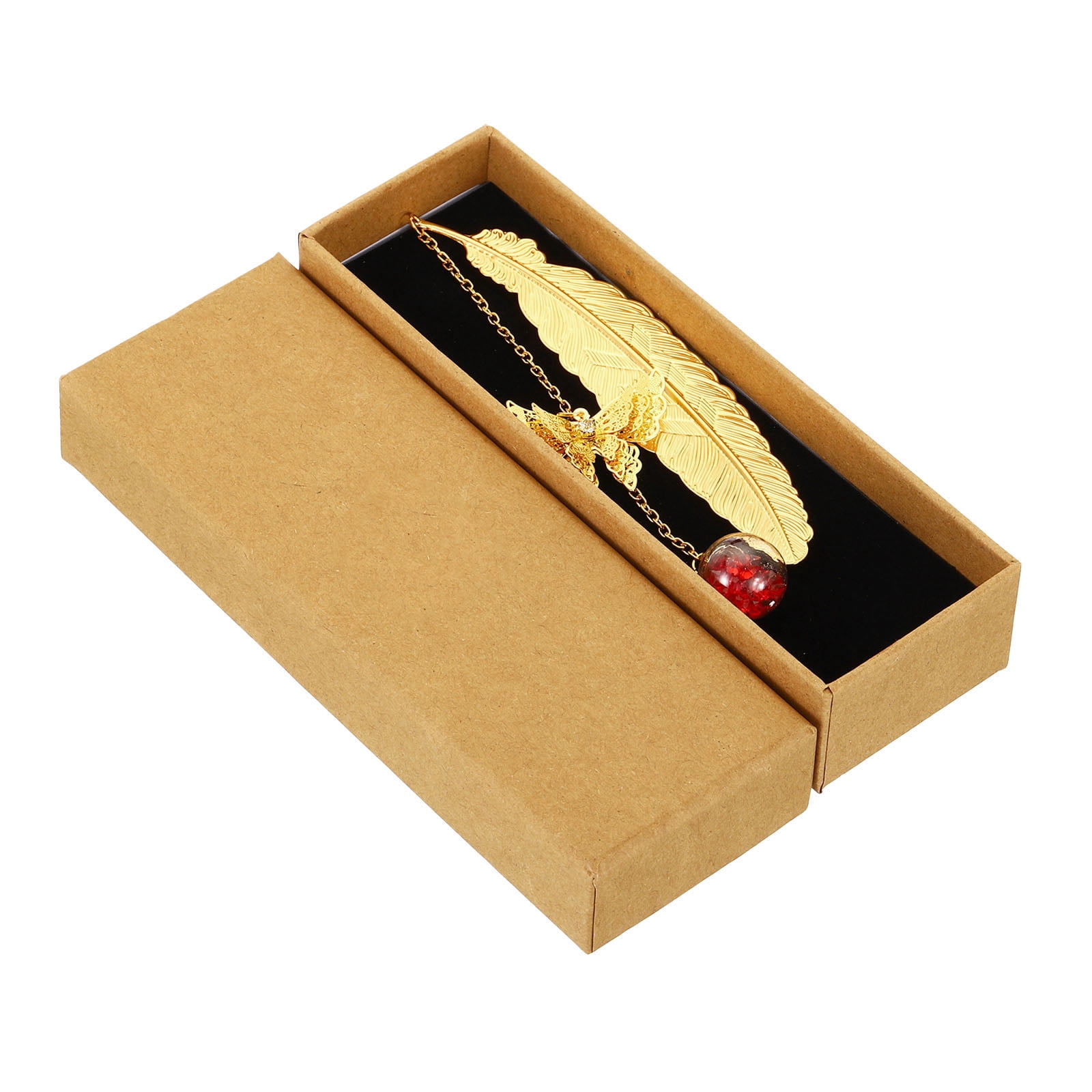 Uxcell Metal Feather Bookmark Butterfly Book Marks Page Markers ...