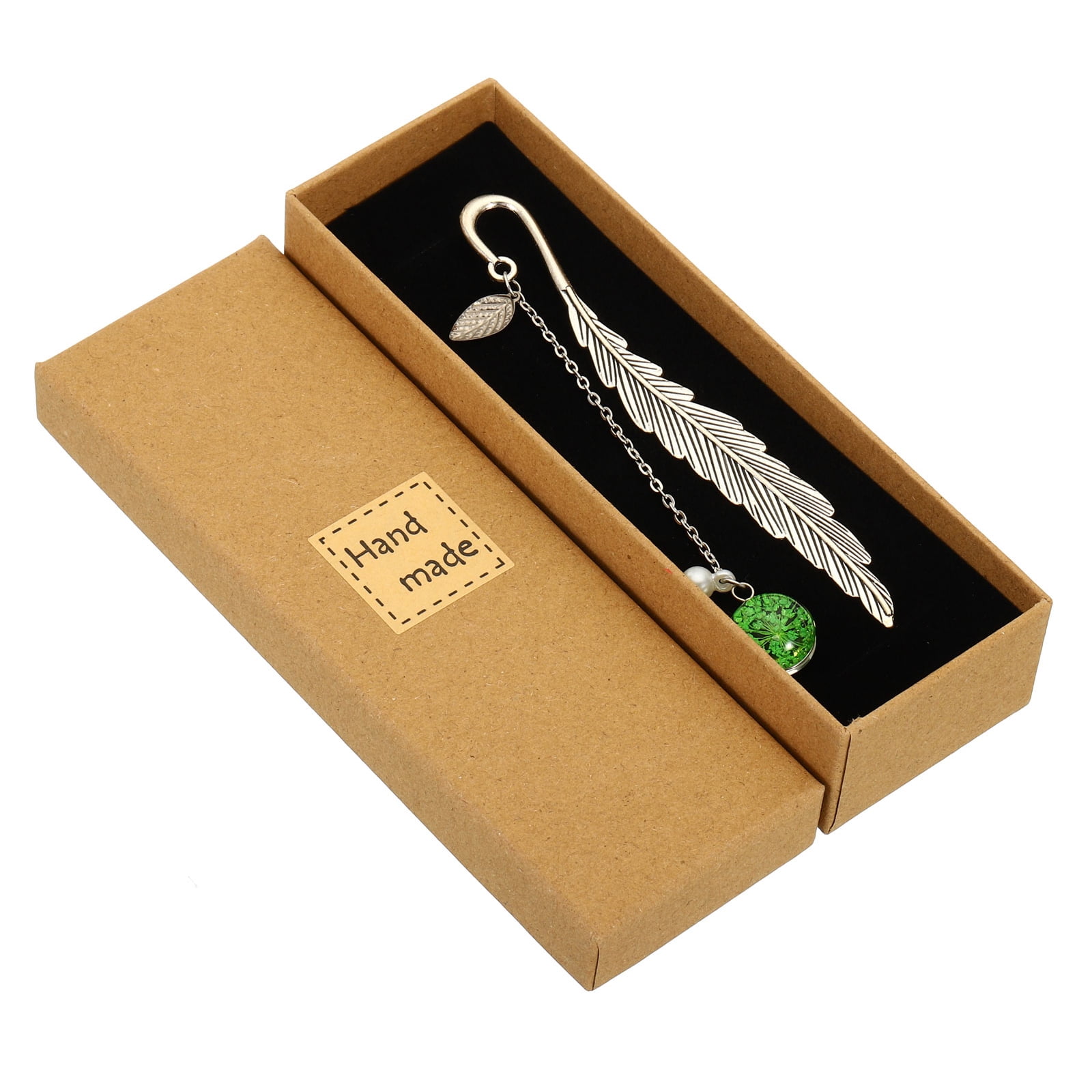 Uxcell Metal Feather Bookmarks Book Marks Page Markers Gift Box ...