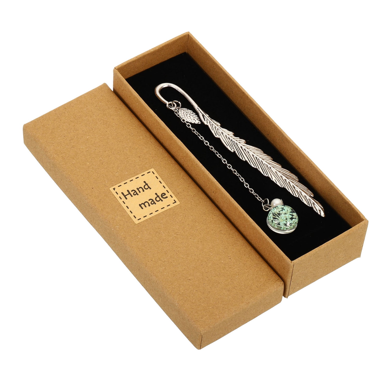 Uxcell Metal Feather Bookmarks Book Marks Page Markers Gift Box ...