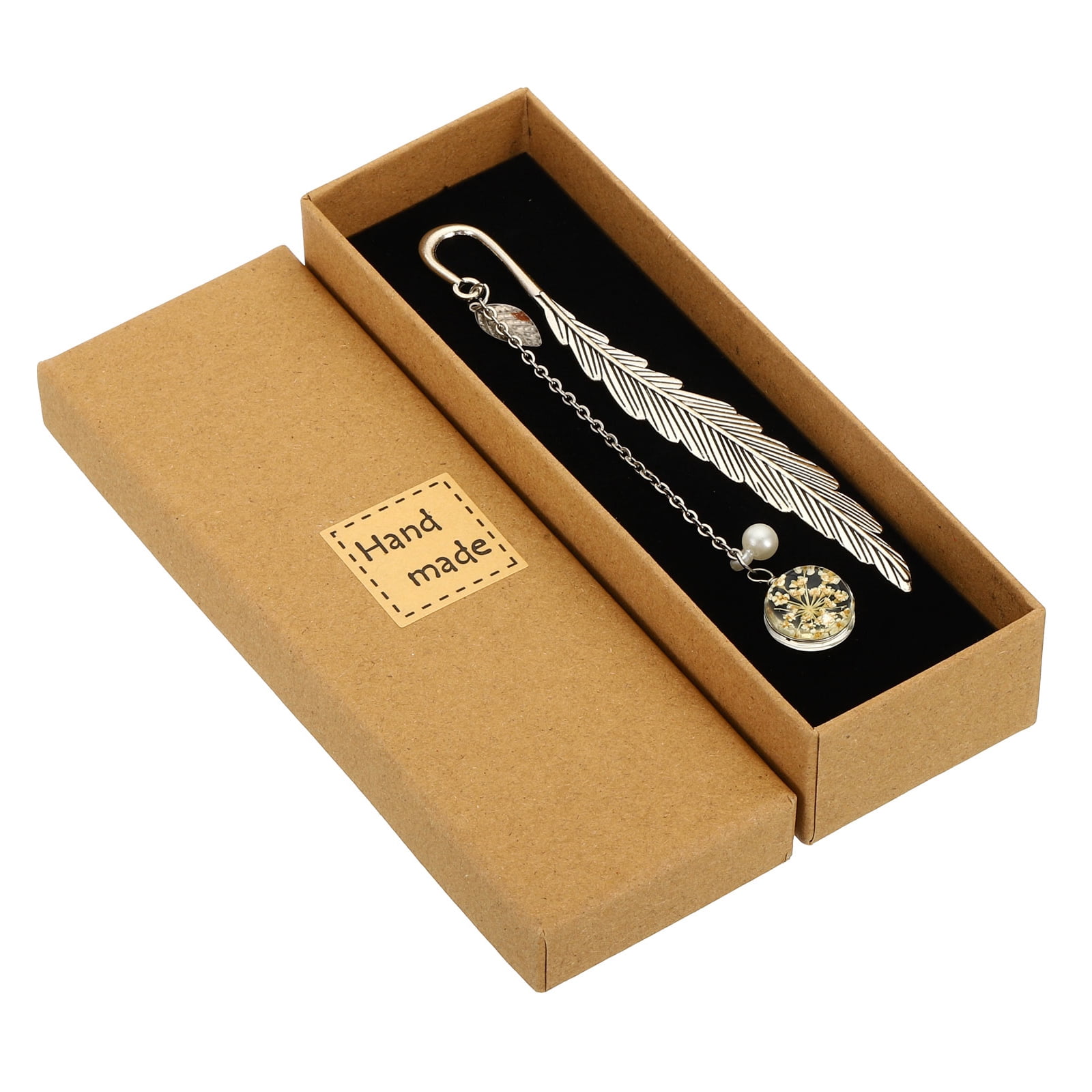 Uxcell Metal Feather Bookmarks Book Marks Page Markers Gift Box ...