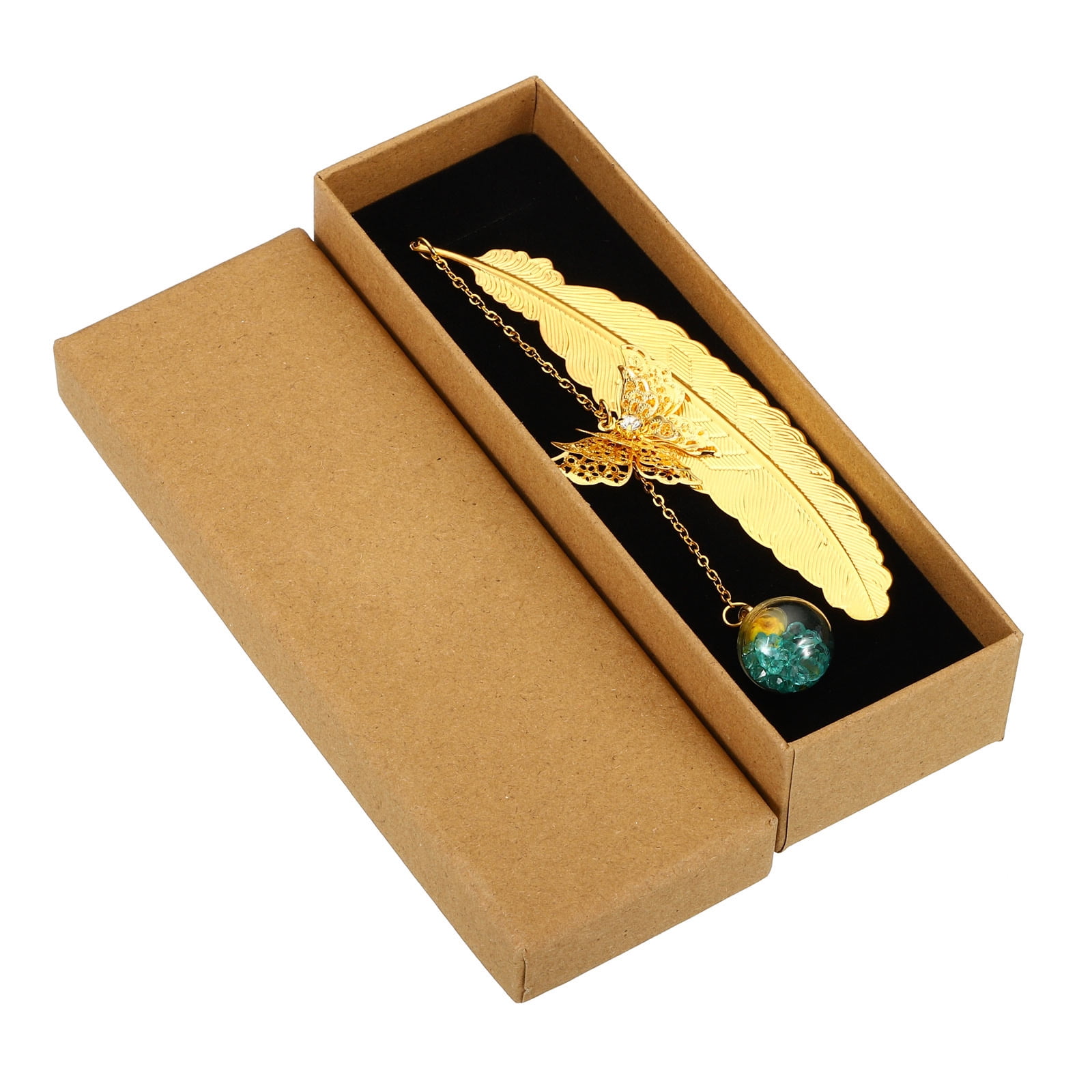 Uxcell Metal Feather Bookmarks Butterfly Book Marks Page Markers Gift ...