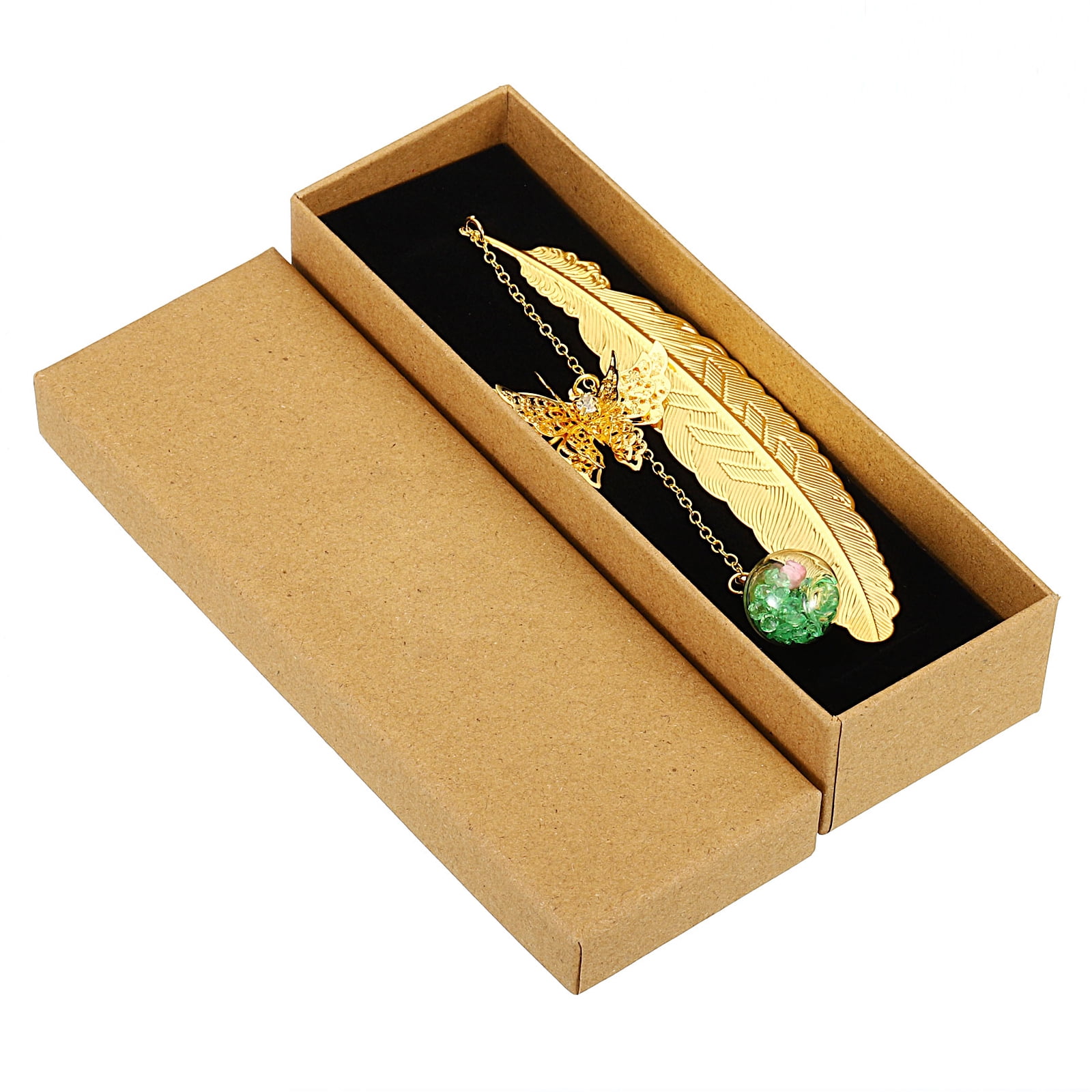 Uxcell Metal Feather Bookmarks Butterfly Book Marks Page Markers Gift ...