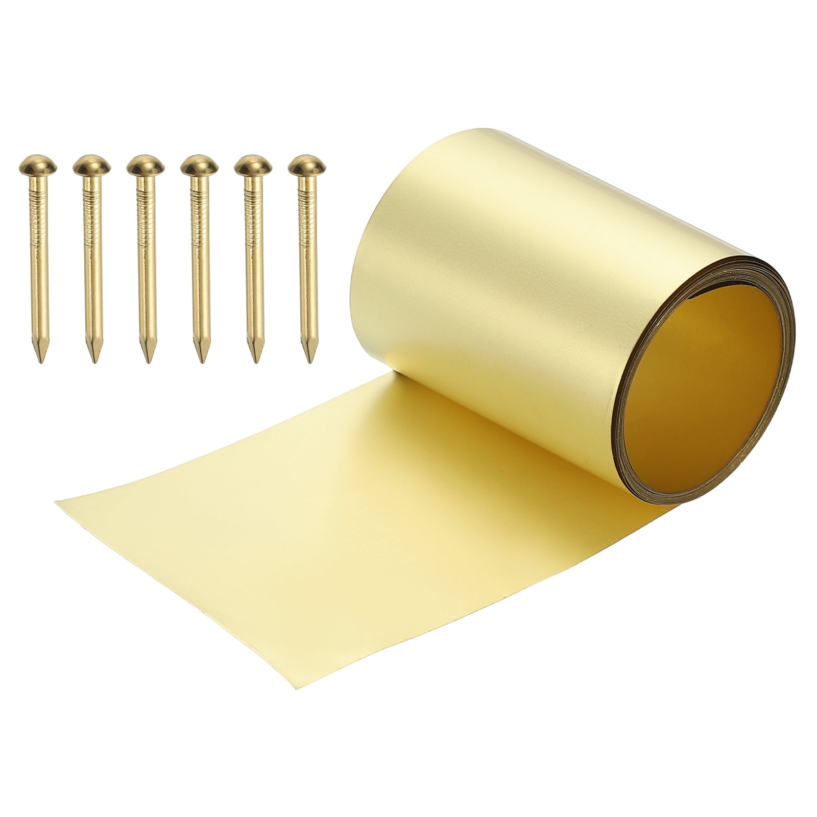 Uxcell Metal Film Brass Foil Plate, 52 Gauge x 1.6" x 39" H62 Metal ...