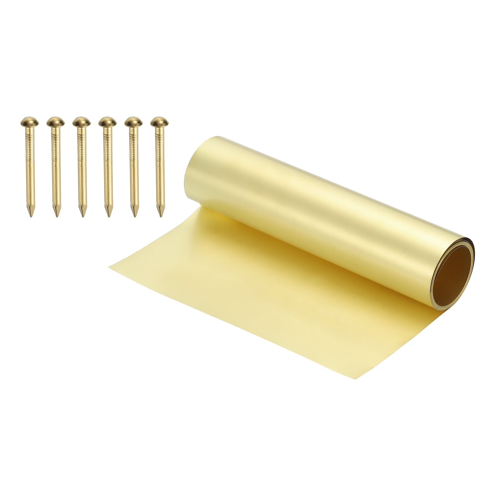 Uxcell Metal Film Brass Foil Plate, 52 Gauge x 4.7" x 78" H62 Metal ...
