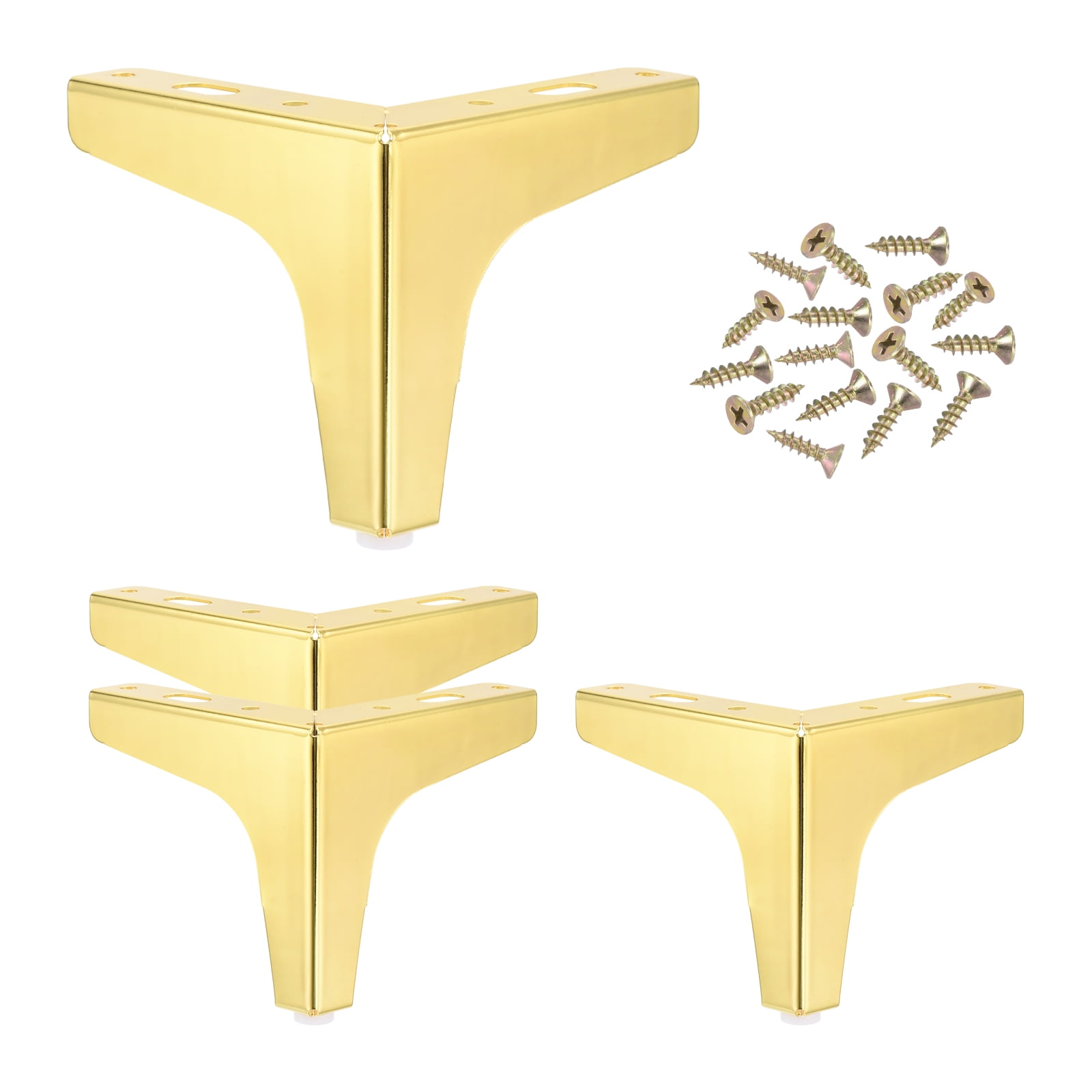Uxcell Metal Furniture Legs Triangle Feet DIY Replacement Leg Modern ...