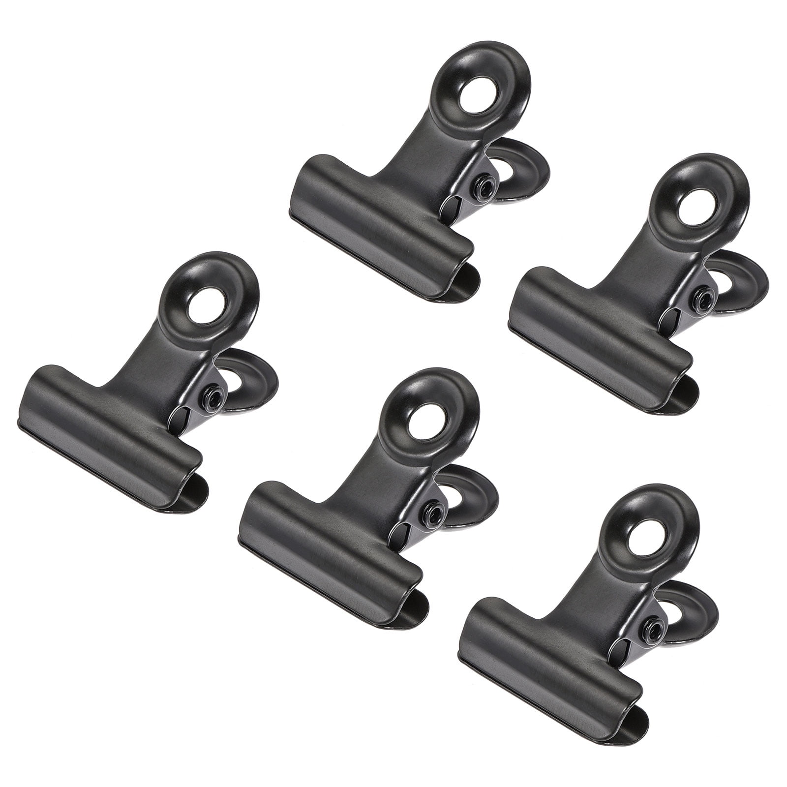 Uxcell Metal Hinge Clip Clamp 22mm Small Binder Clips Black, 20 Pack ...