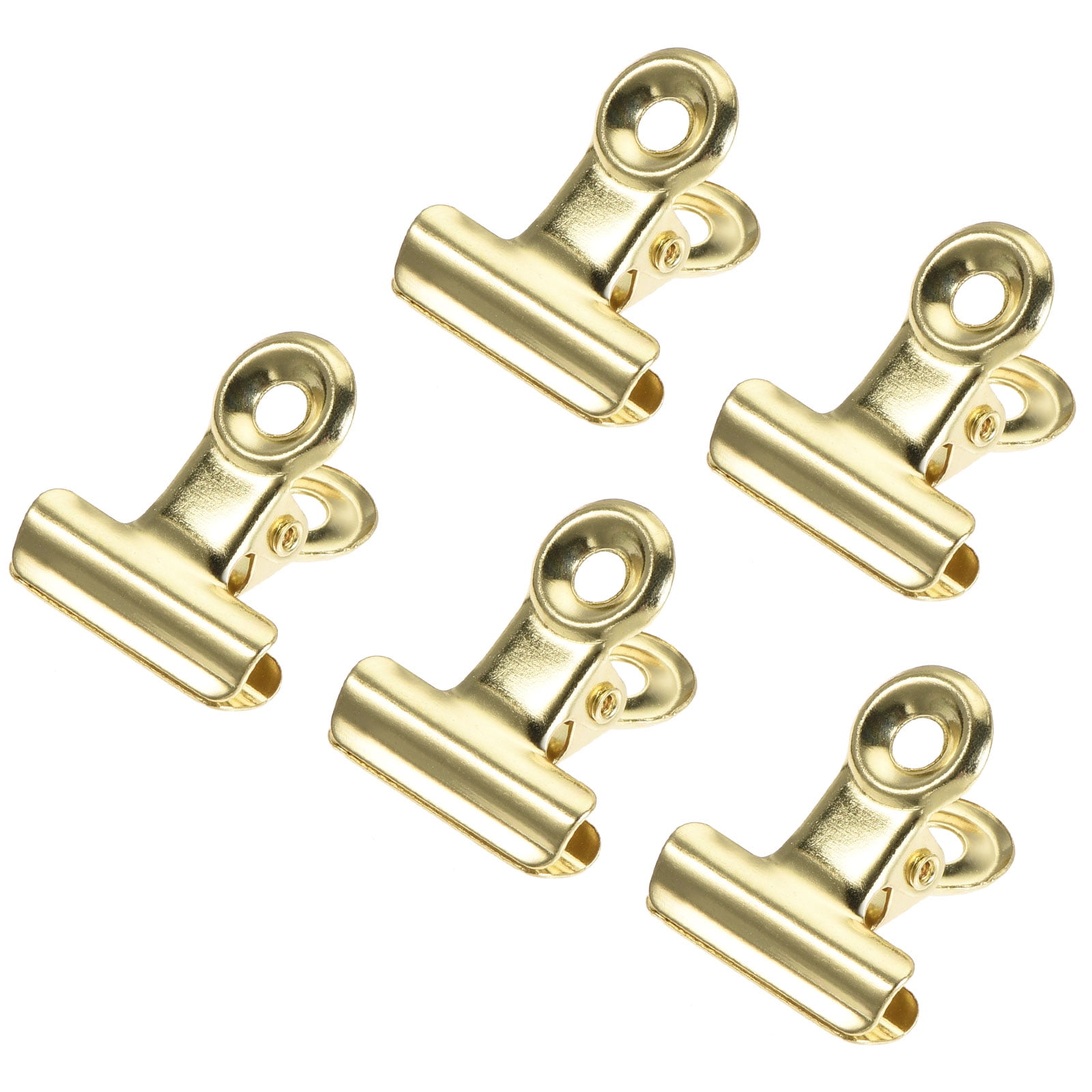 Uxcell Metal Hinge Clip Clamp 22mm Small Binder Clips Light Gold Tone ...