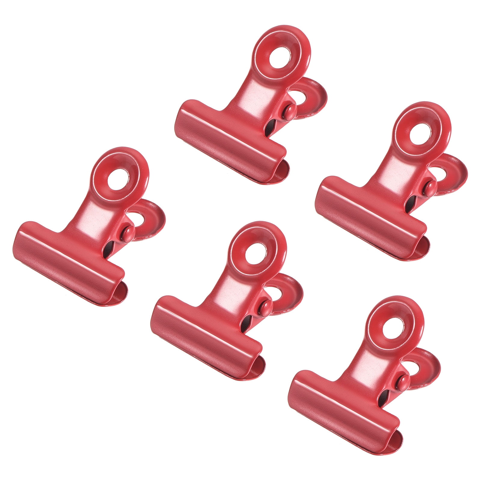 Uxcell Metal Hinge Clip Clamp 22mm Small Binder Clips Red, 15 Pack ...