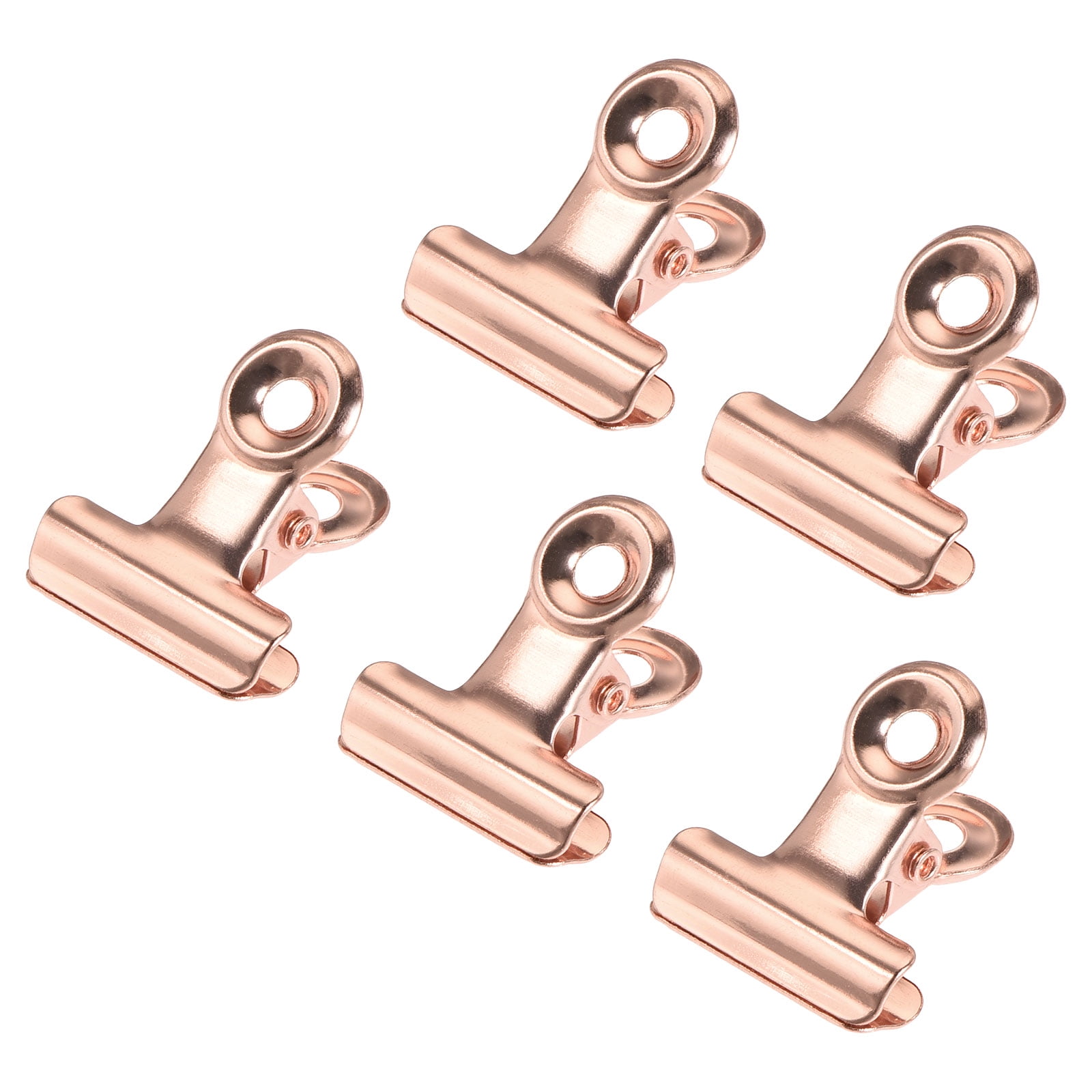 Uxcell Metal Hinge Clip Clamp 22mm Small Binder Clips Rose Gold Tone ...