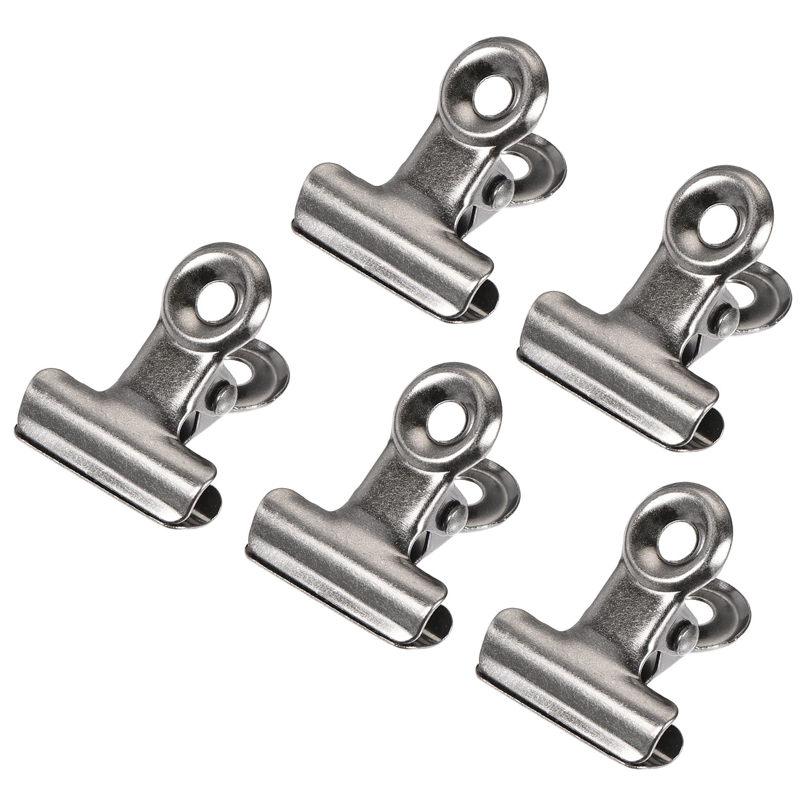 Uxcell Metal Hinge Clip Clamp 22mm Small Binder Clips Silver, 40 Pack ...
