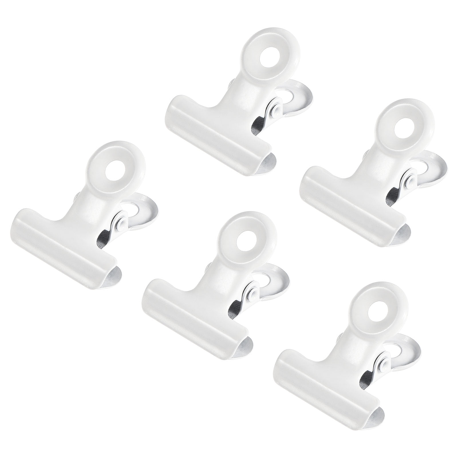 Uxcell Metal Hinge Clip Clamp 22mm Small Binder Clips White, 25 Pack ...