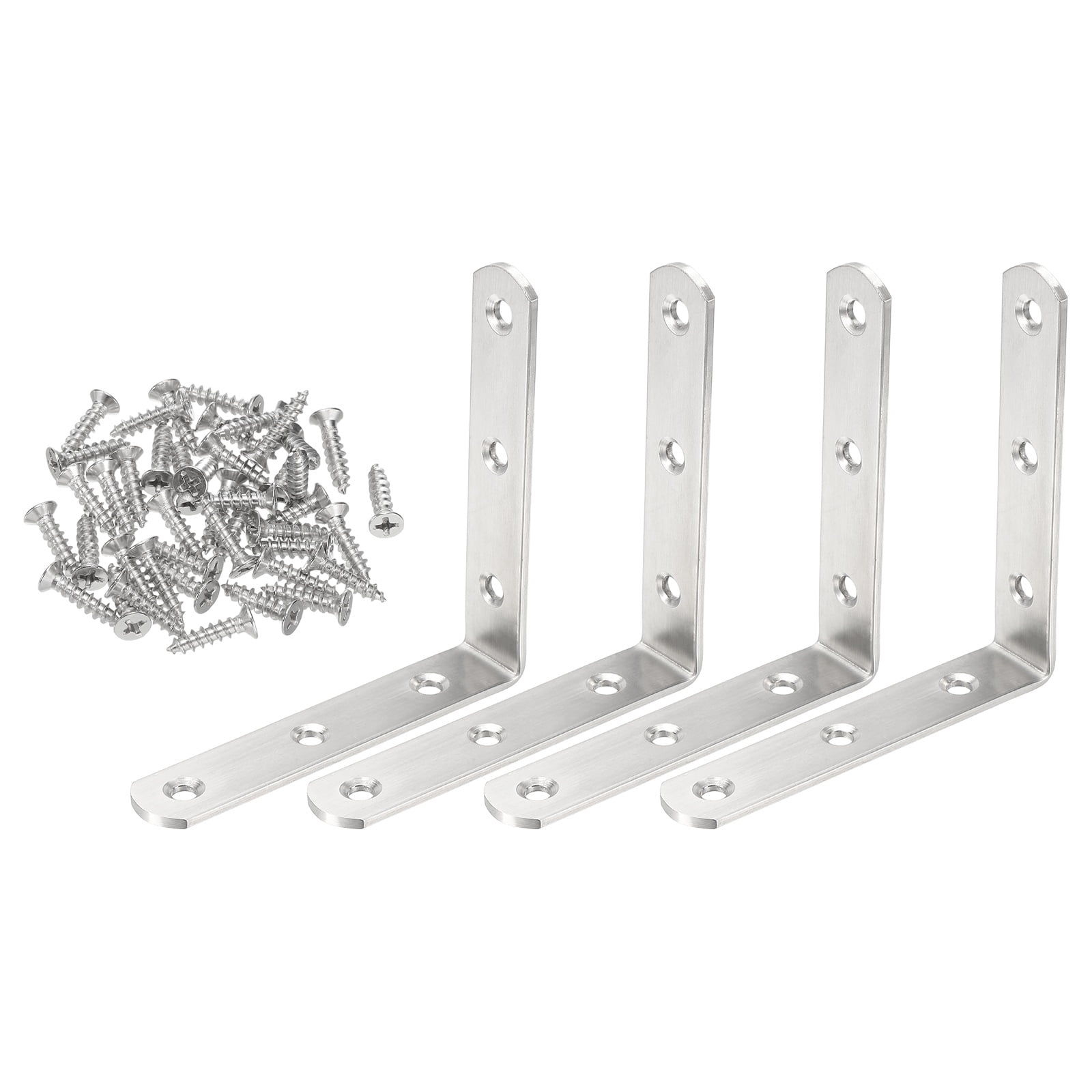 Uxcell Metal L-shape Brackets, 90 Degree Bracket Corner Braces ...