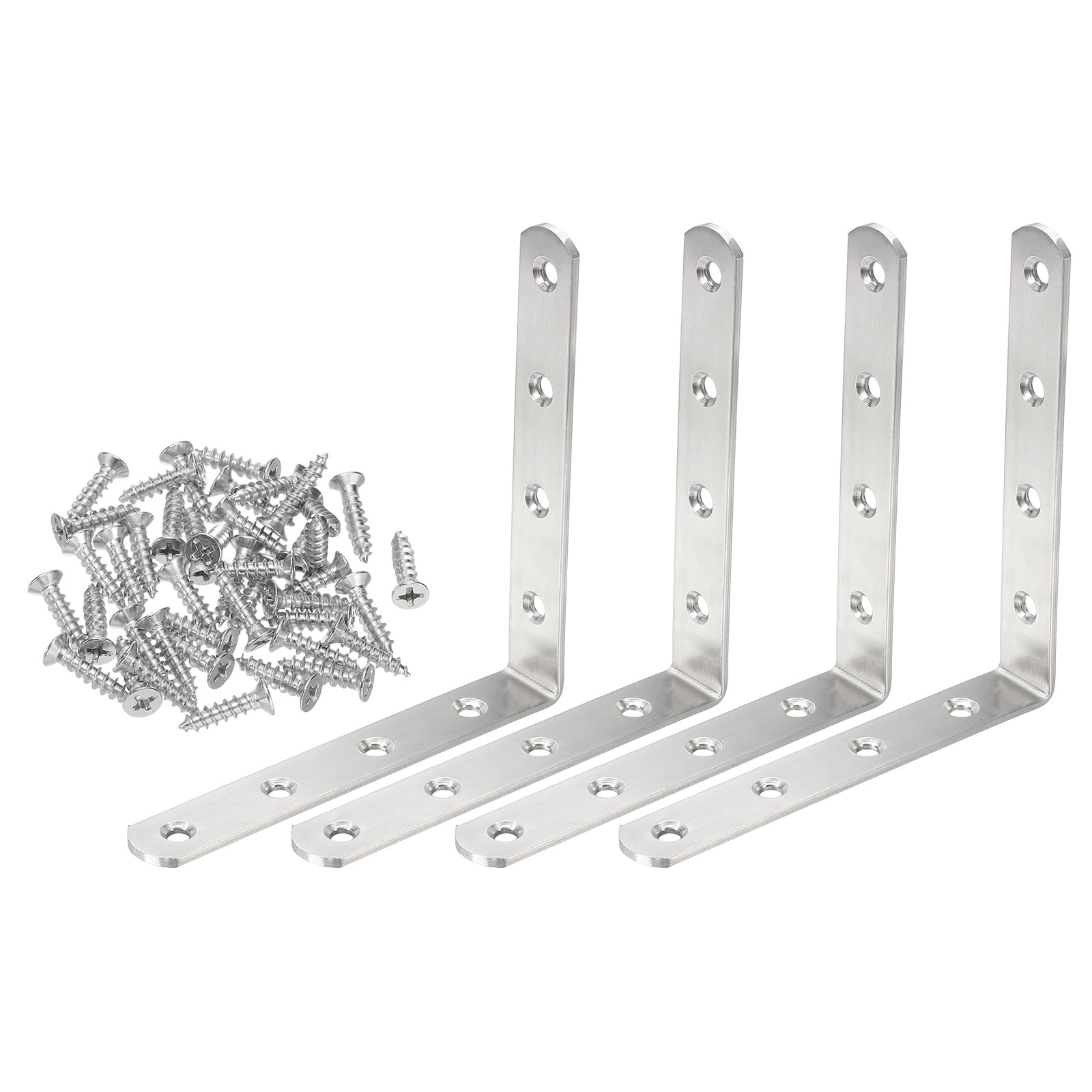 Uxcell Metal L-shape Brackets, 90 Degree Bracket Corner Braces ...
