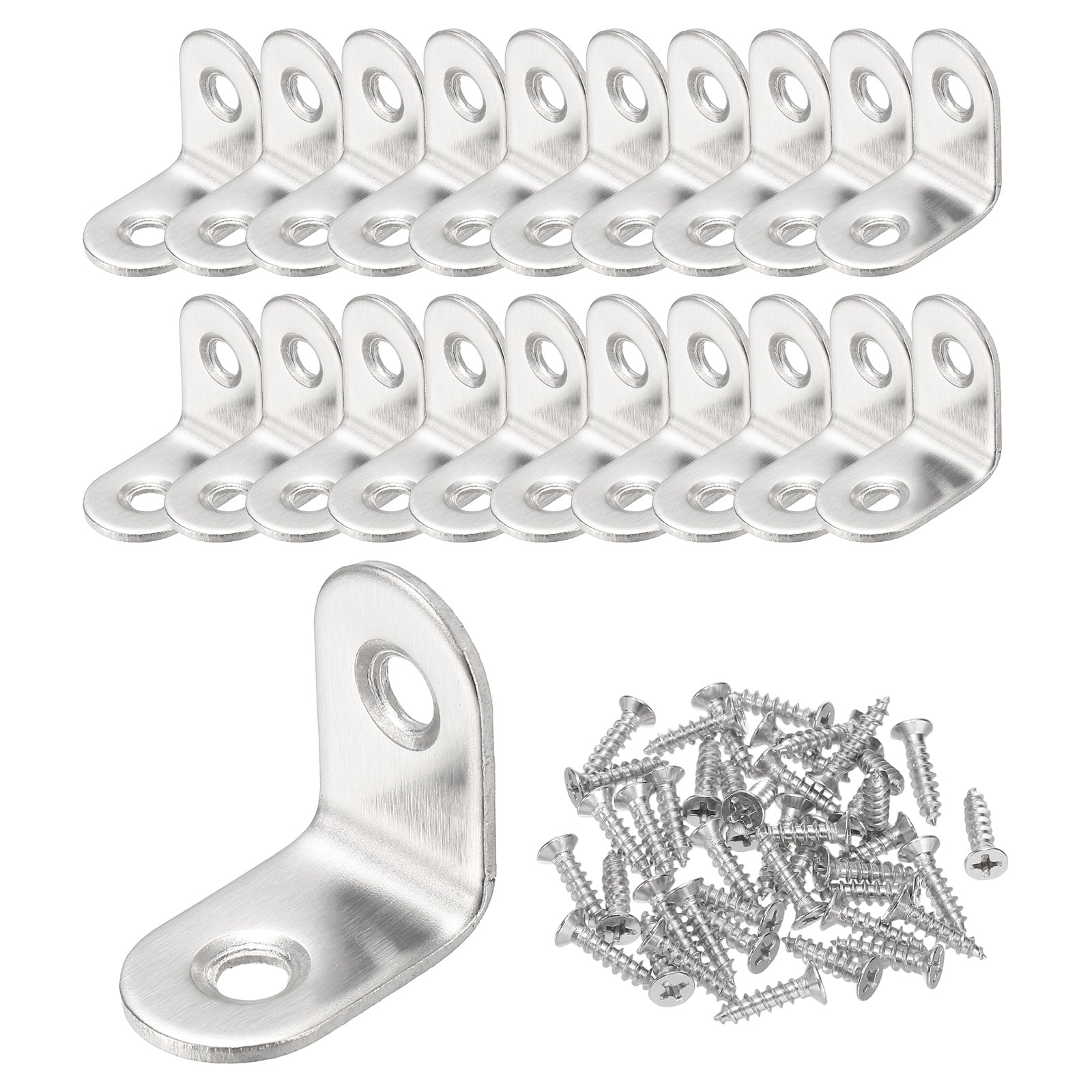 Uxcell Metal L-shape Brackets, 90 Degree Bracket Corner Braces ...