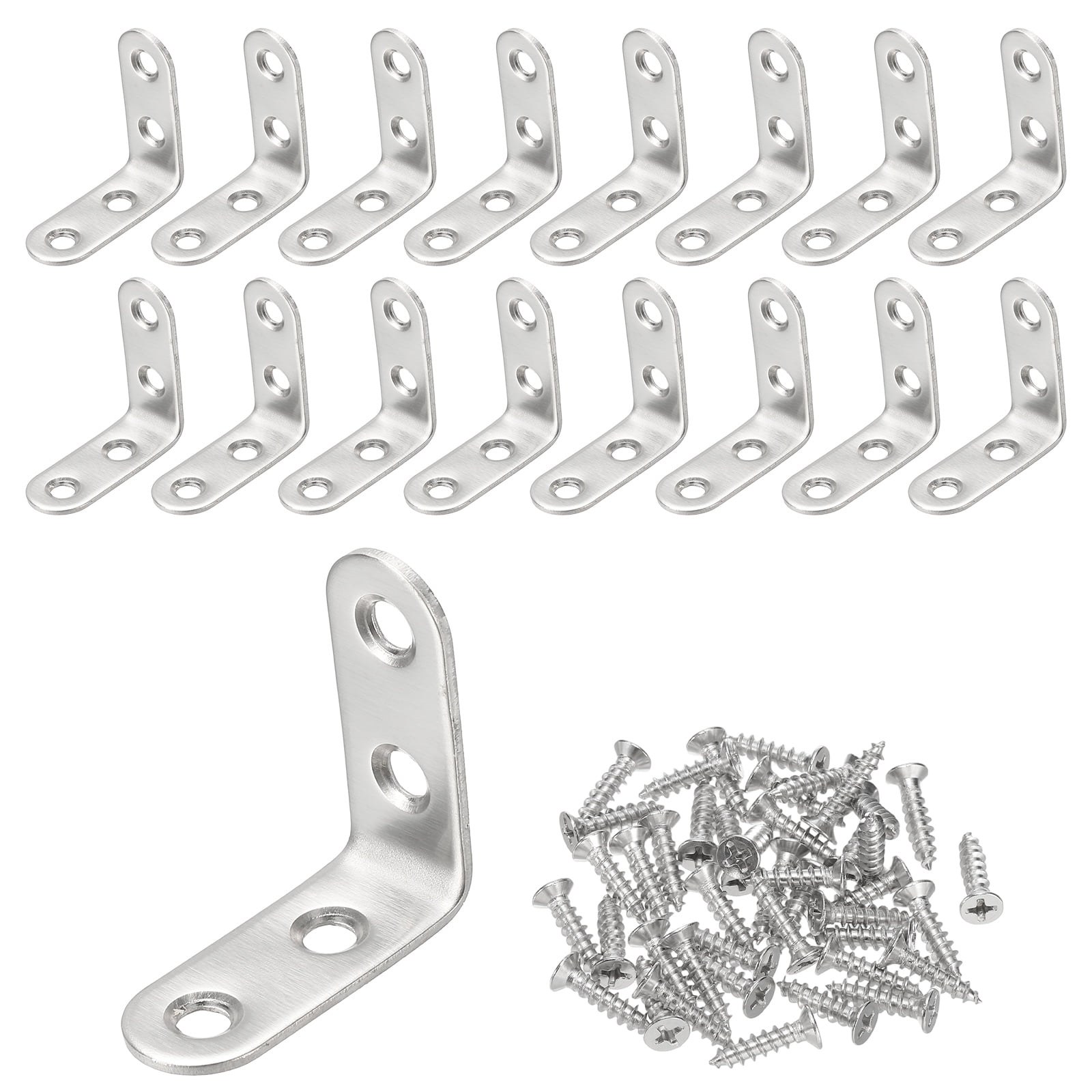 Uxcell Metal L-shape Brackets, 90 Degree Bracket Corner Braces ...