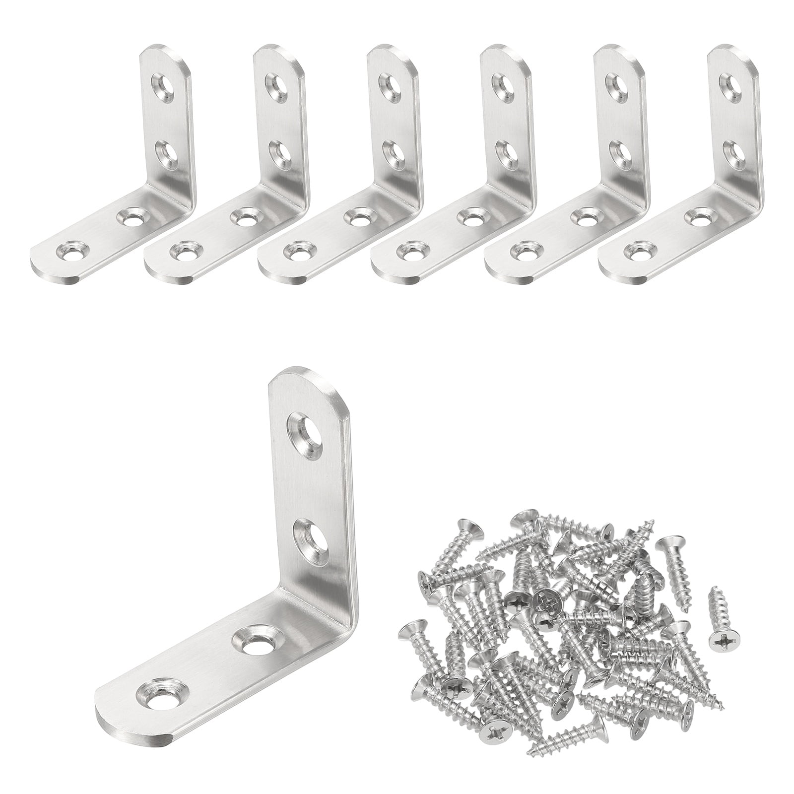 Uxcell Metal L-shape Brackets, 90 Degree Bracket Corner Braces ...