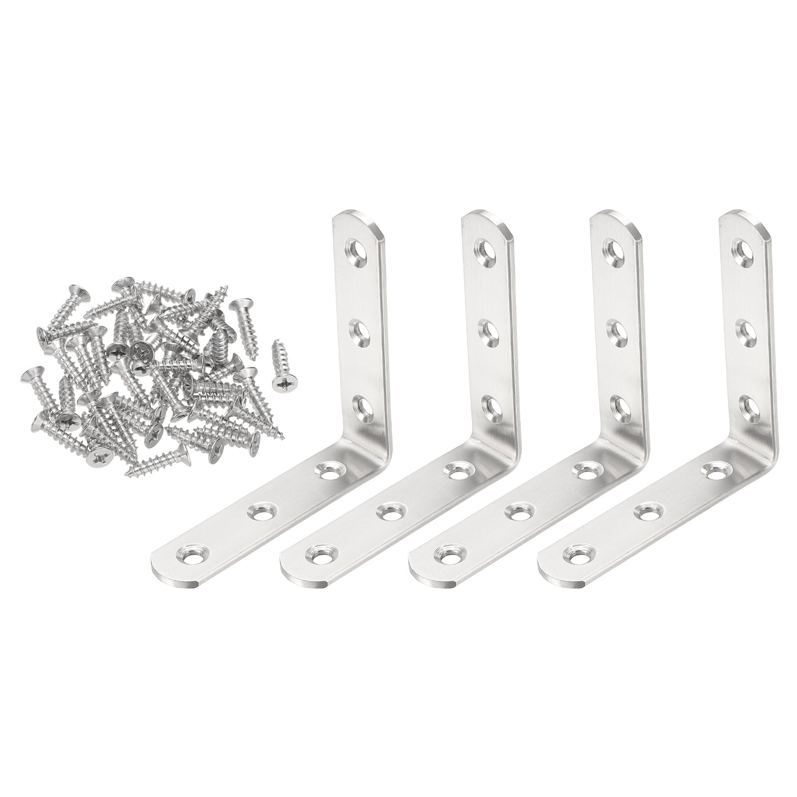Uxcell Metal L-shape Brackets, 90 Degree Bracket Corner Braces ...