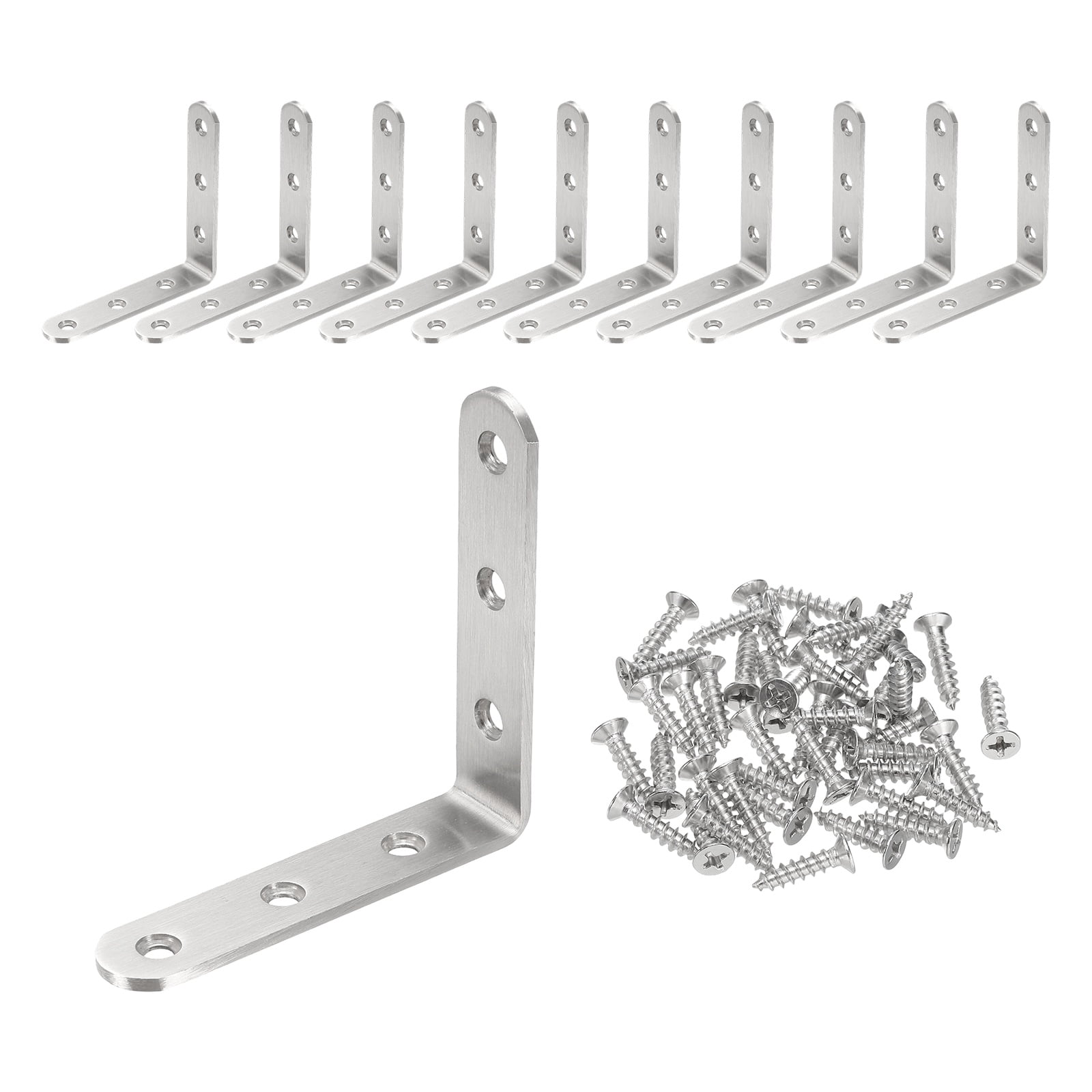 Uxcell Metal L-shape Brackets, 90 Degree Bracket Corner Braces ...