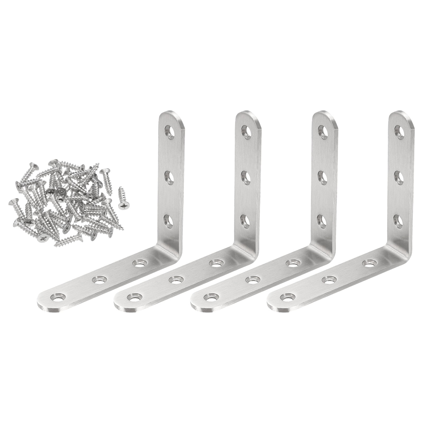 Uxcell Metal L-shape Brackets, 90 Degree Bracket Corner Braces ...