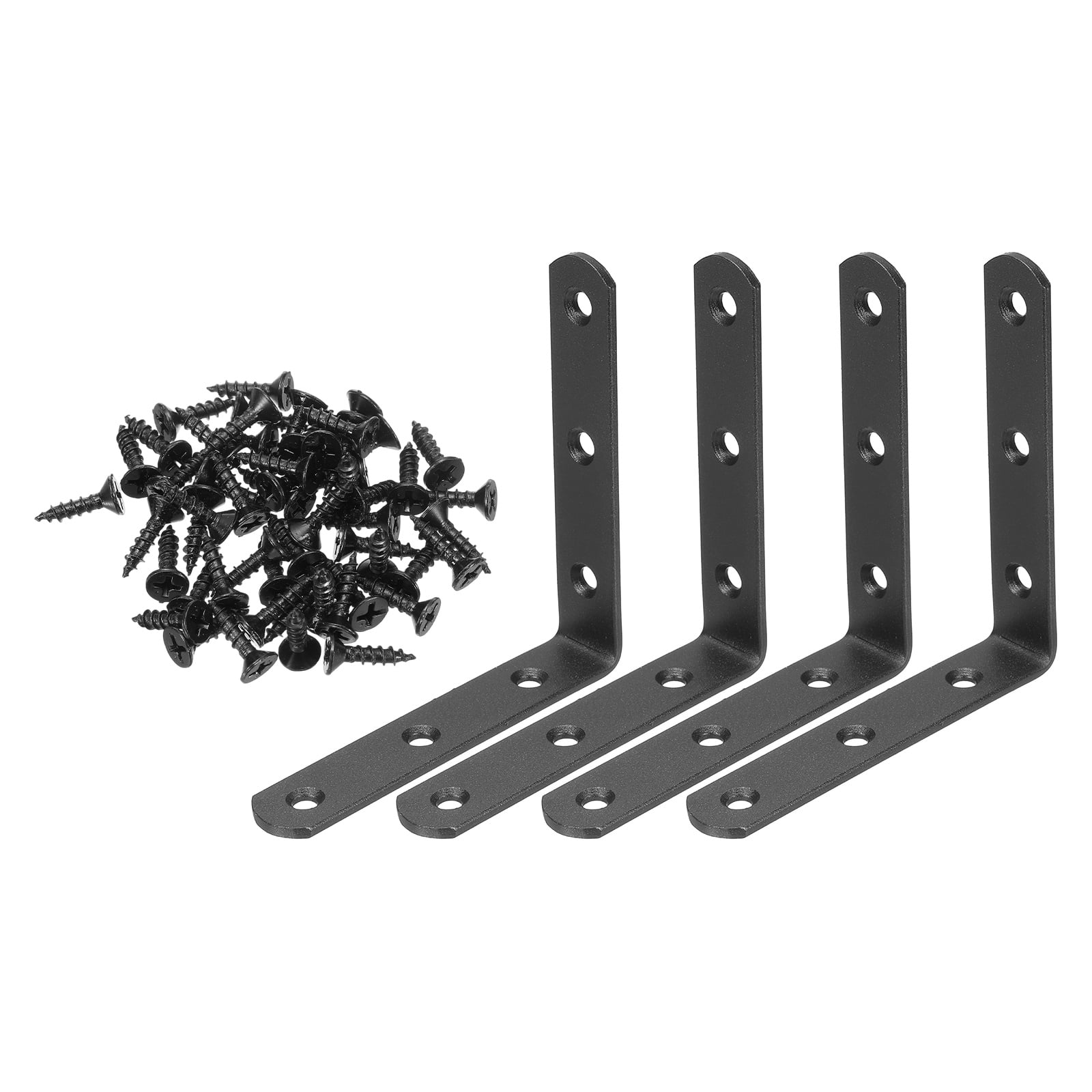 Uxcell Metal L-shape Brackets, 90 Degree l Bracket Corner Braces Cold ...