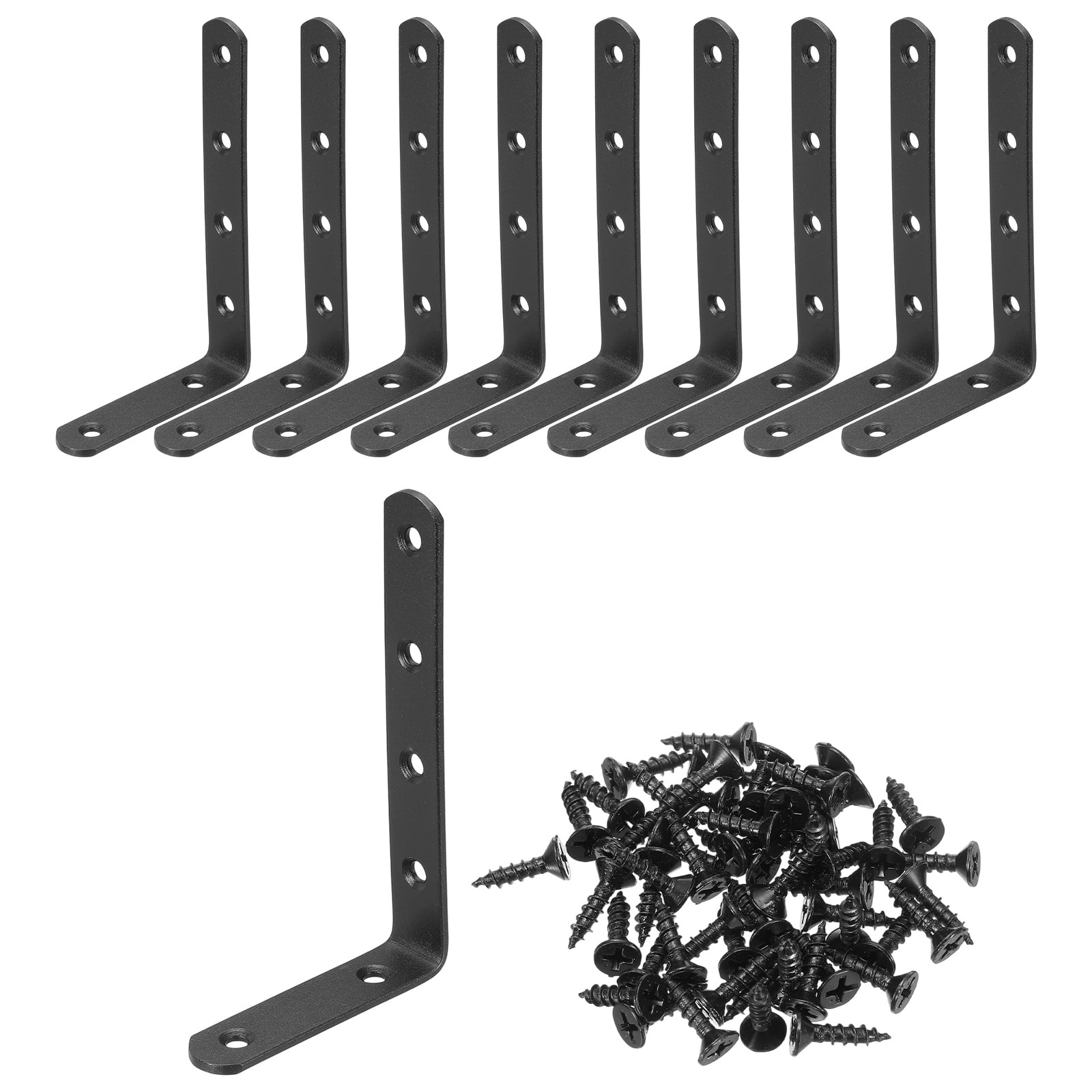 Uxcell Metal L-shape Brackets, 90 Degree l Bracket Corner Braces Cold ...