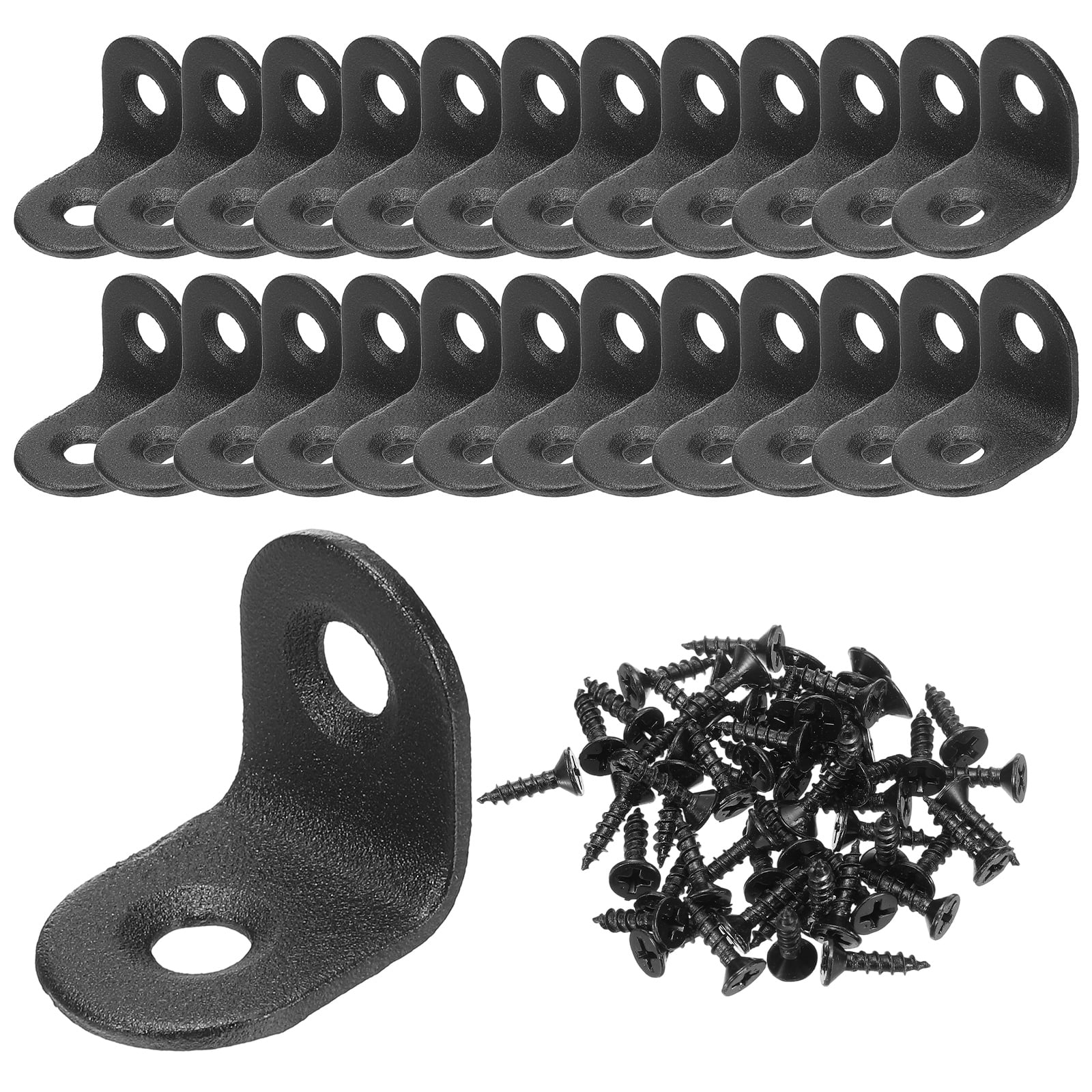 Uxcell Metal L-shape Brackets, 90 Degree l Bracket Corner Braces Cold ...