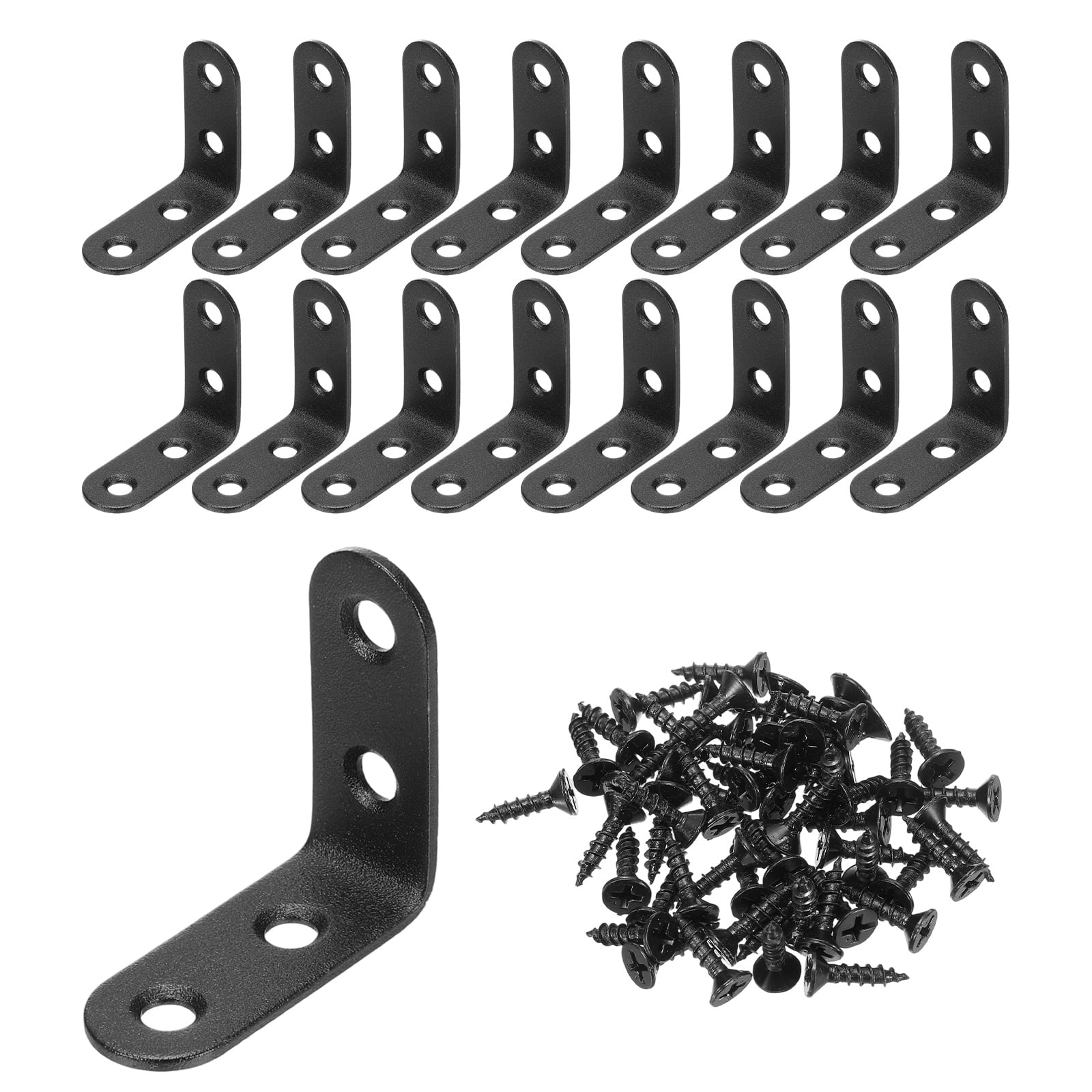 Uxcell Metal L-shape Brackets, 90 Degree l Bracket Corner Braces Cold ...