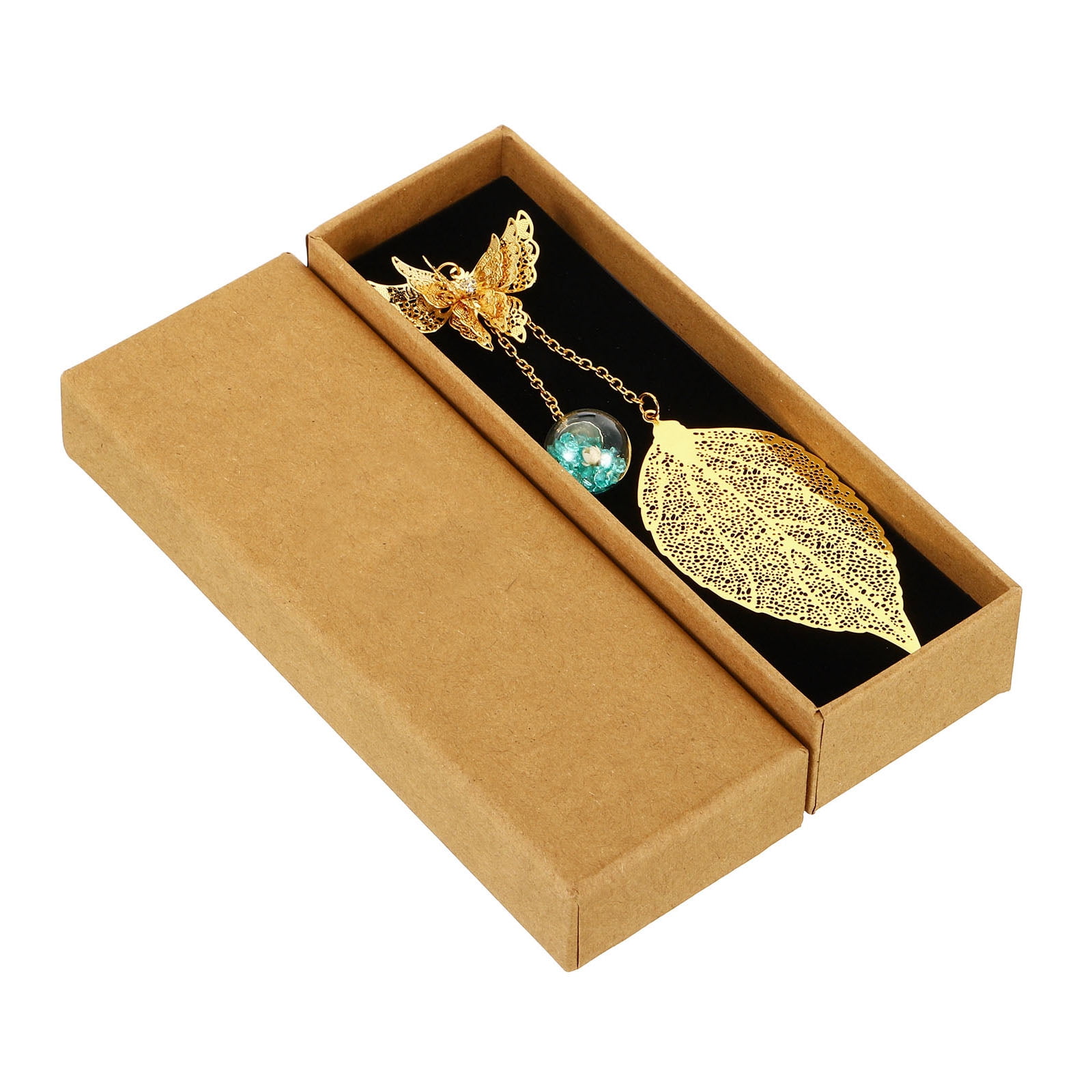 Uxcell Metal Leaf Bookmark Butterfly Book Marks Page Markers Birthday ...