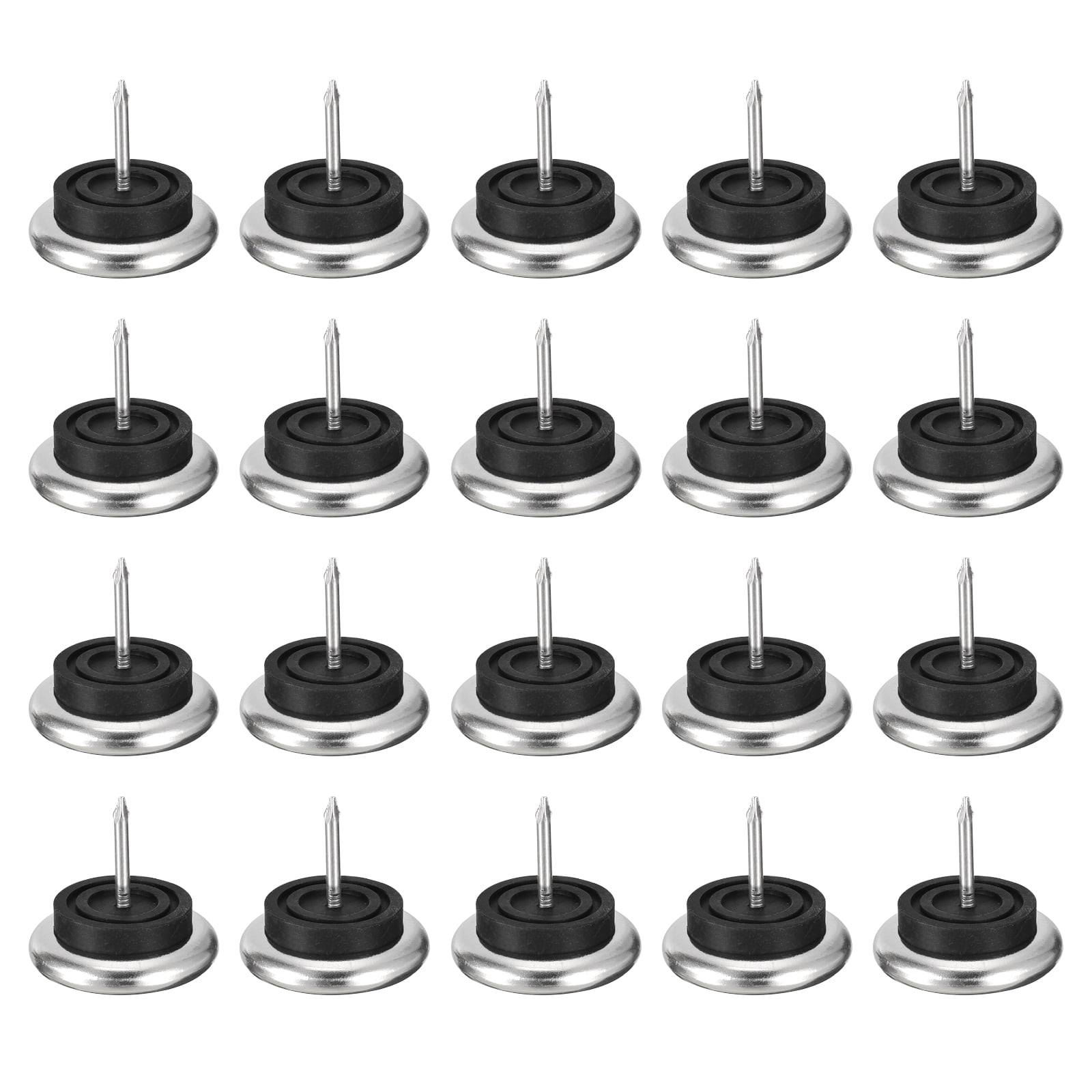 Uxcell Metal Nail Chair Floor Protectors 20Pcs 32mm Dia Table Chair ...