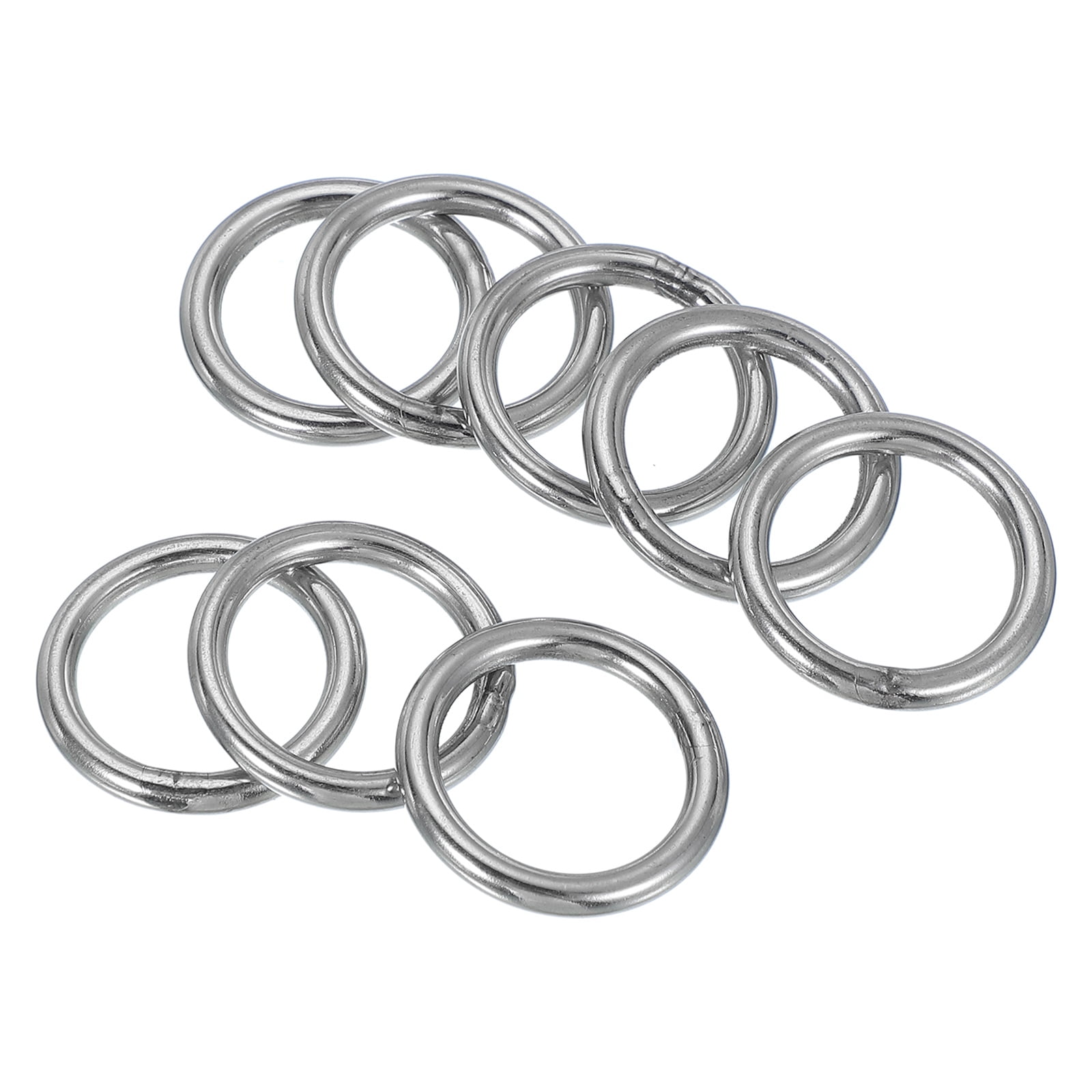 Uxcell Metal O Ring, Heavy Duty 304 Stainless Steel O Rings Welded ...