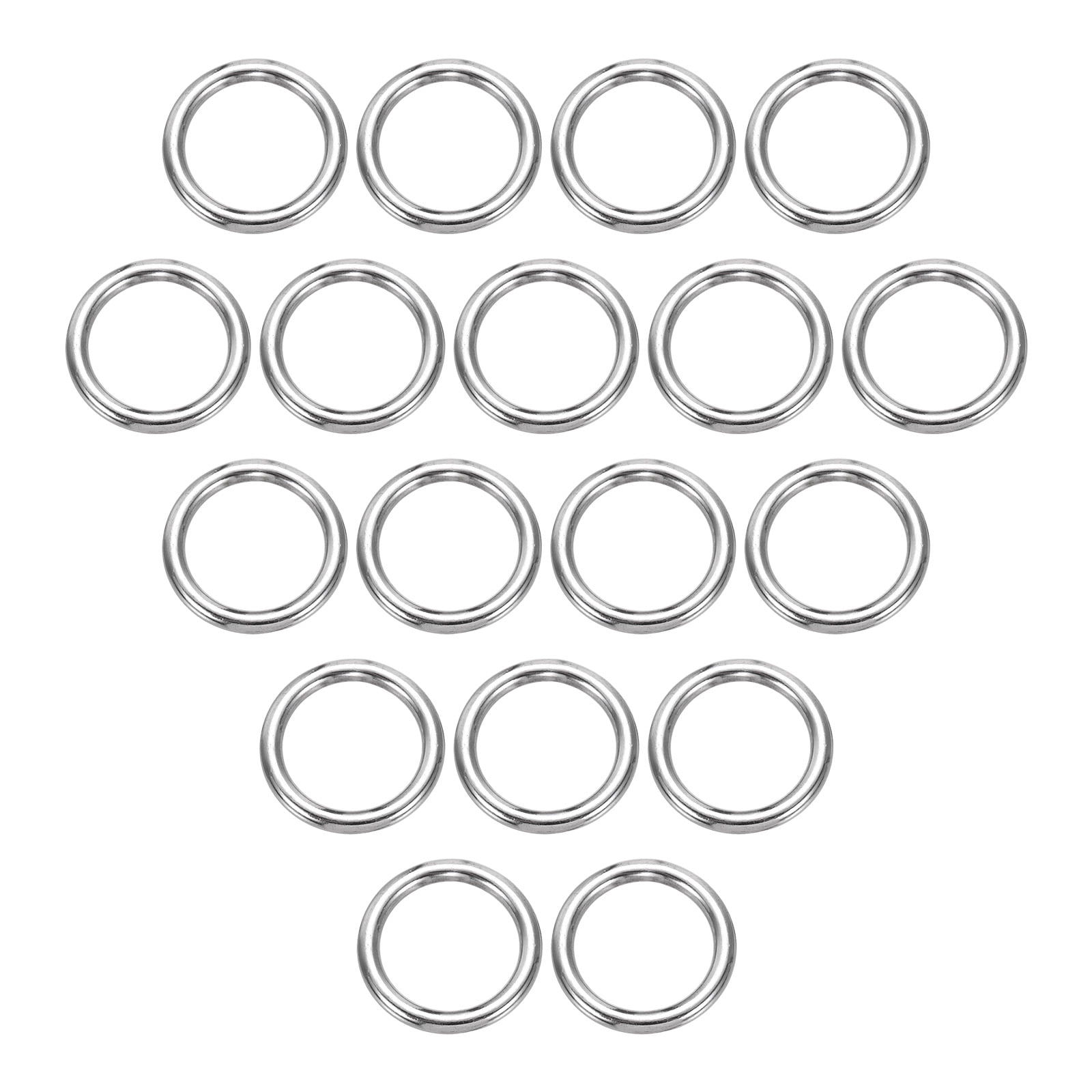 Uxcell Metal O Rings Stainless Steel Seamless Welding O-Ring Solid ...
