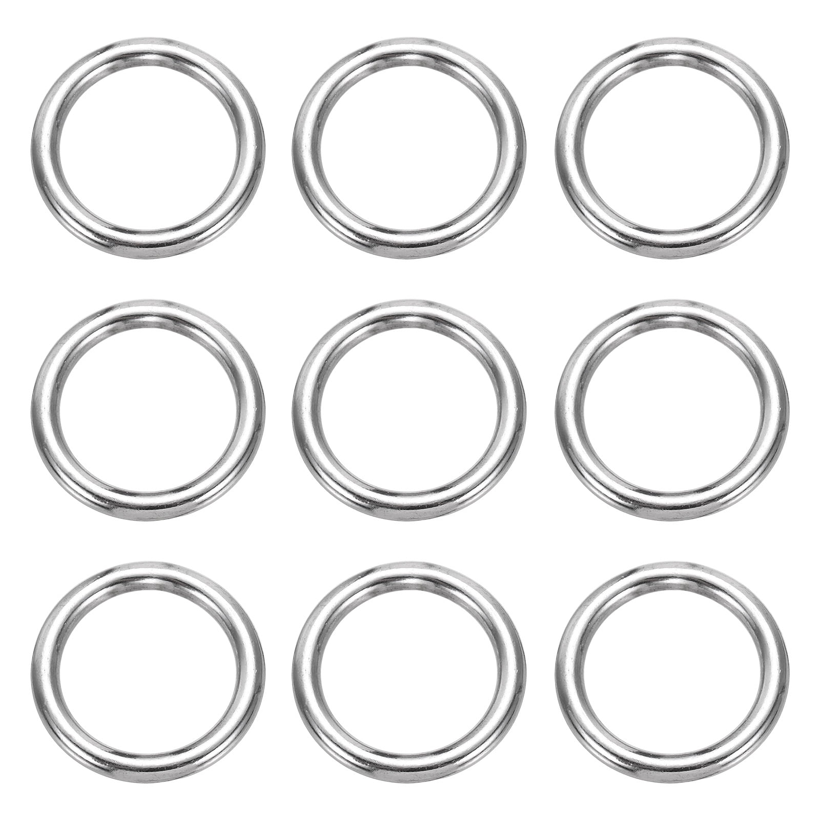 Uxcell Metal O Rings Stainless Steel Seamless Welding O-Ring Solid ...
