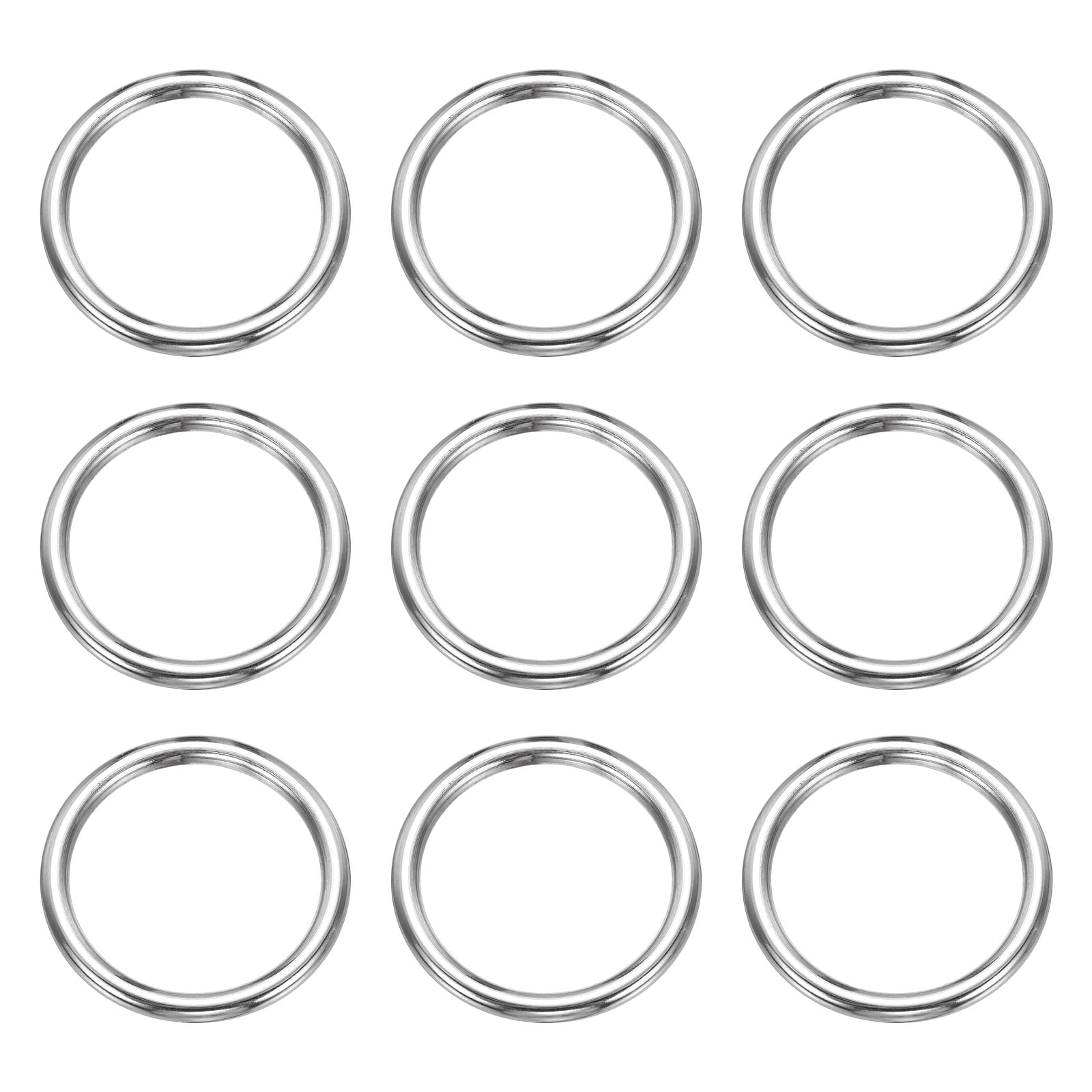 Uxcell Metal O Rings Stainless Steel Seamless Welding O-Ring Solid ...
