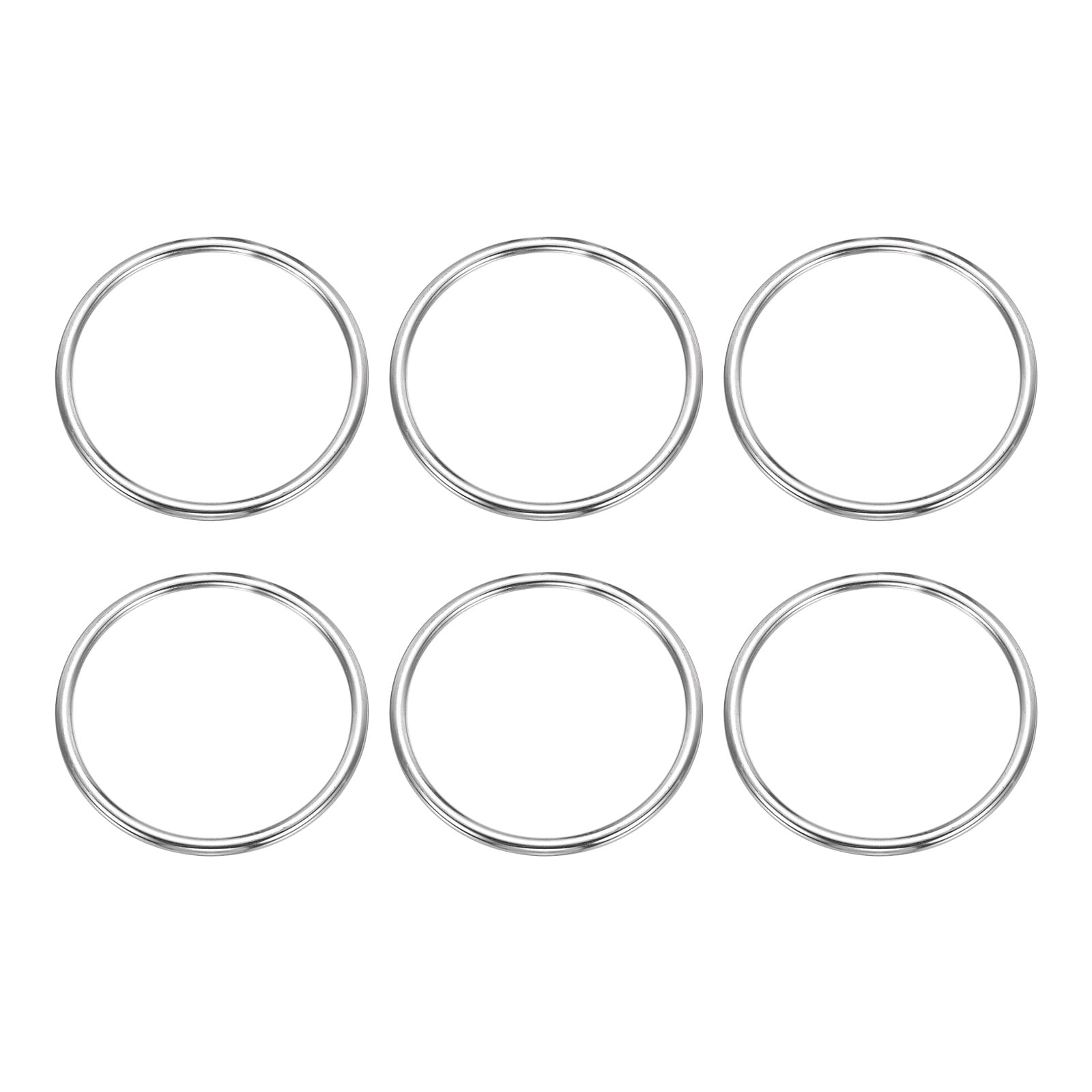 Uxcell Metal O Rings Stainless Steel Seamless Welding O-Ring Solid ...