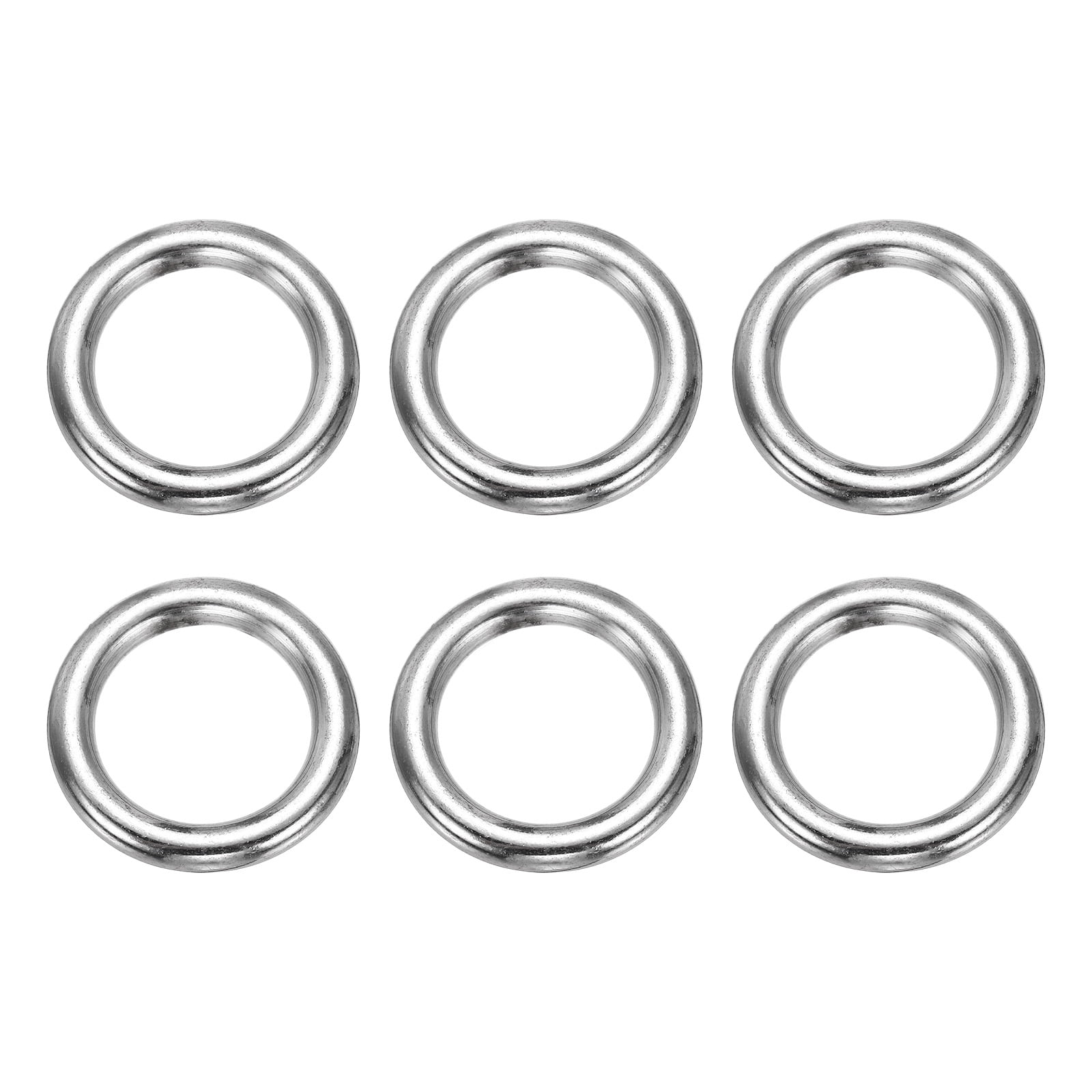 Uxcell Metal O Rings Stainless Steel Seamless Welding O-Ring Solid ...