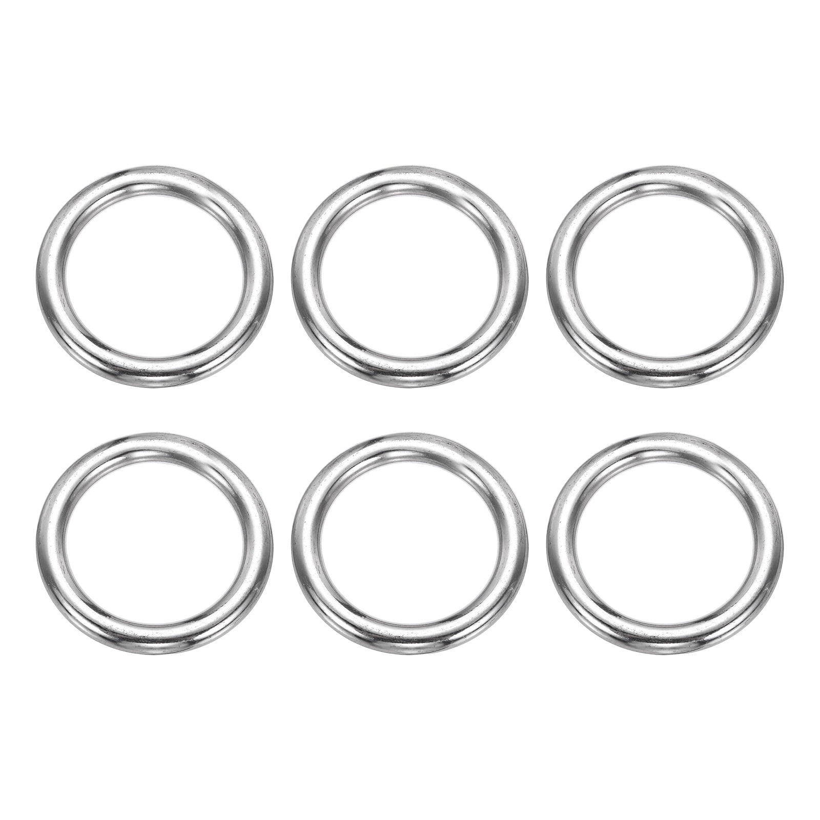 Uxcell Metal O Rings Stainless Steel Seamless Welding O-Ring Solid ...