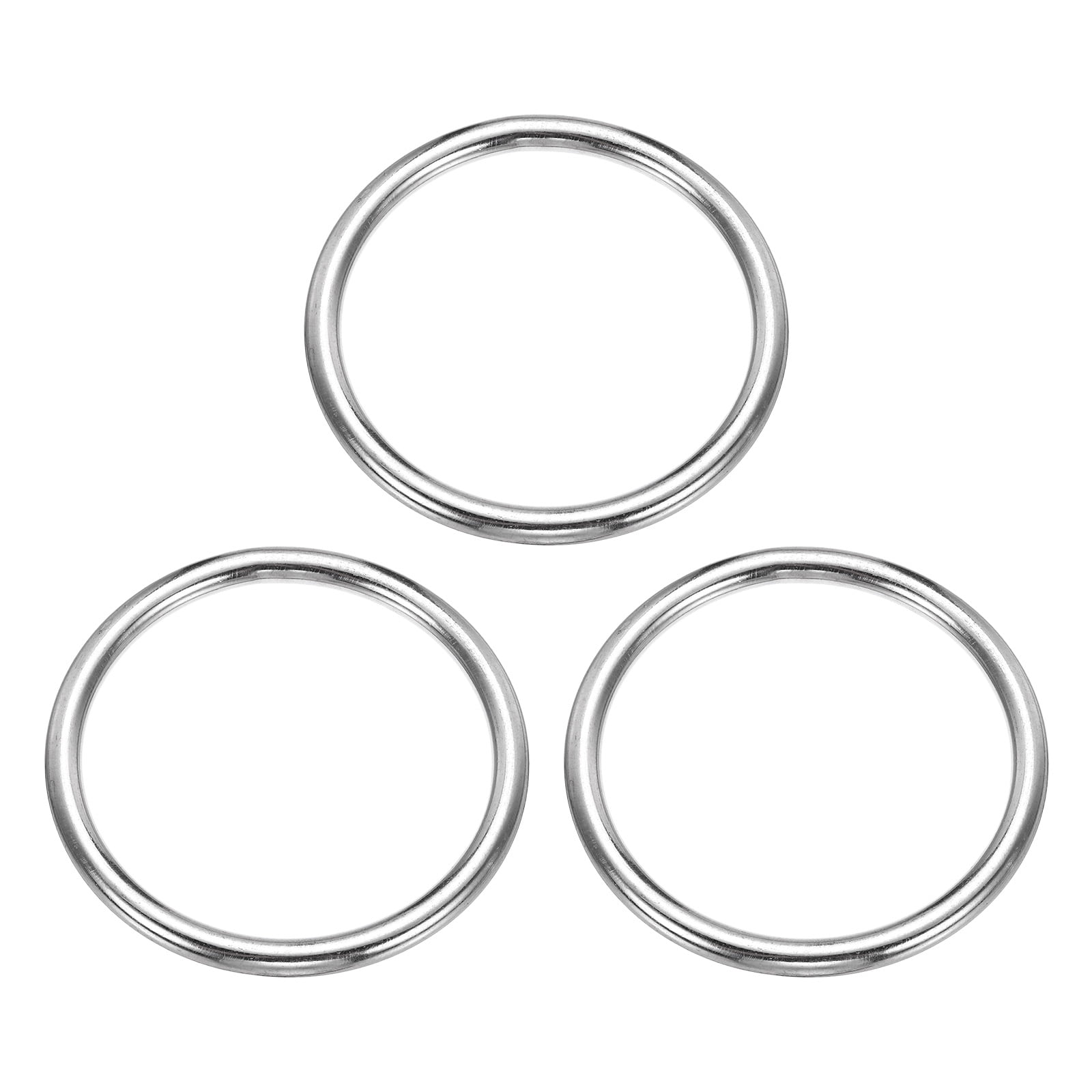 Uxcell Metal O Rings Stainless Steel Seamless Welding O-Ring Solid ...
